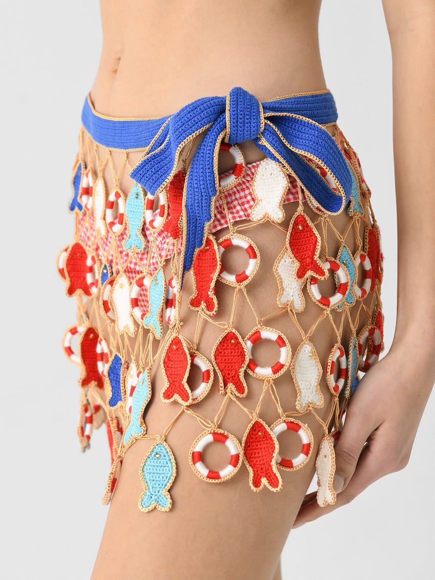 My Beachy Side Women's Poisson Hand-Crocheted Mini Skirt – Saint Bernard