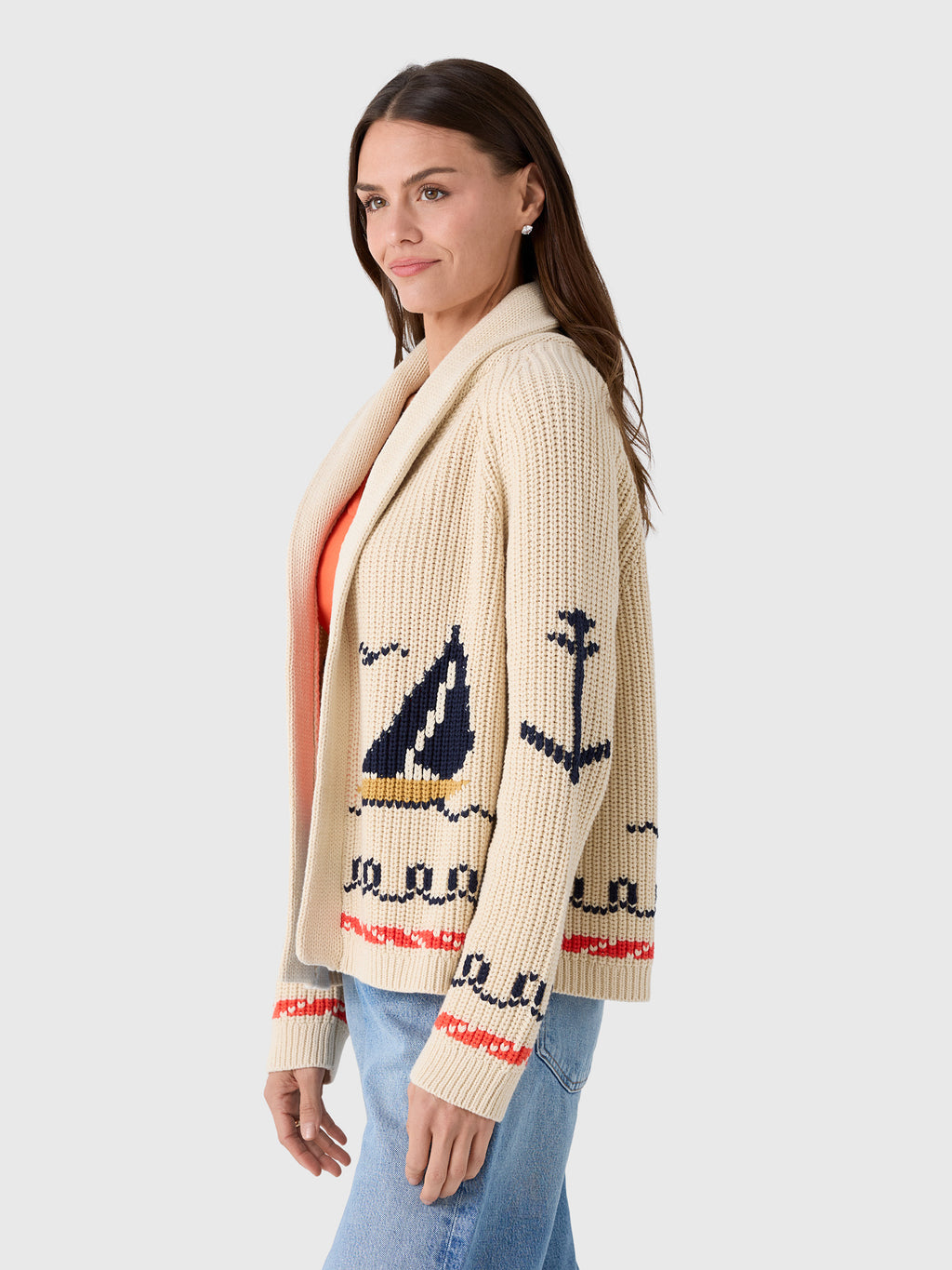 The Great Women's The Sailboat Lodge Cardigan – Saint Bernard