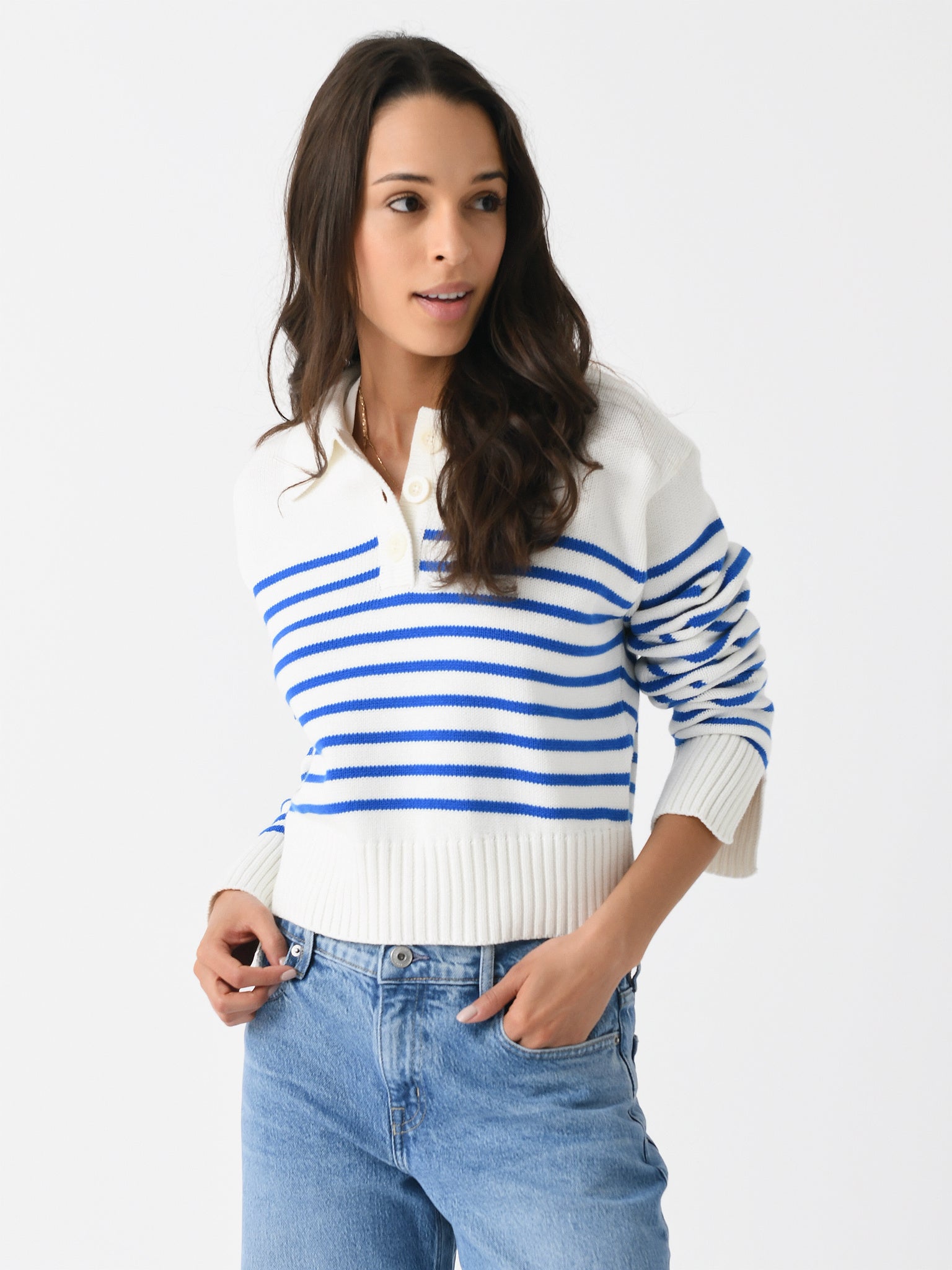 English Factory Women's Stripe Knit Top | $90.00 | Saint Bernard