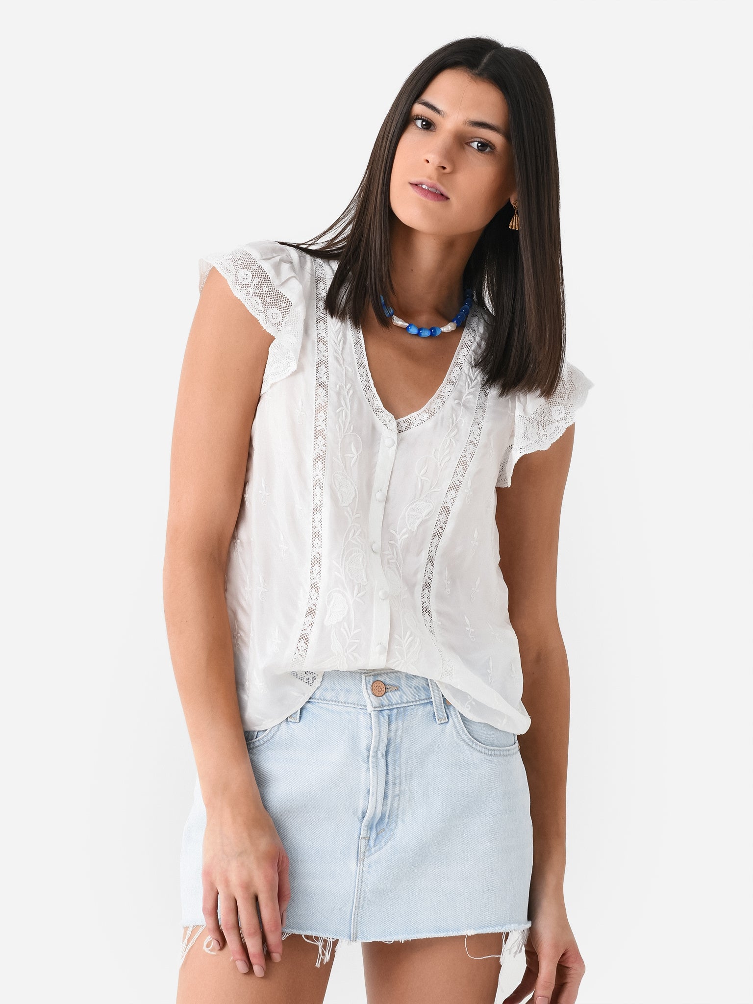 LoveShackFancy Women's Yakira Top | $325.00 | Saint Bernard