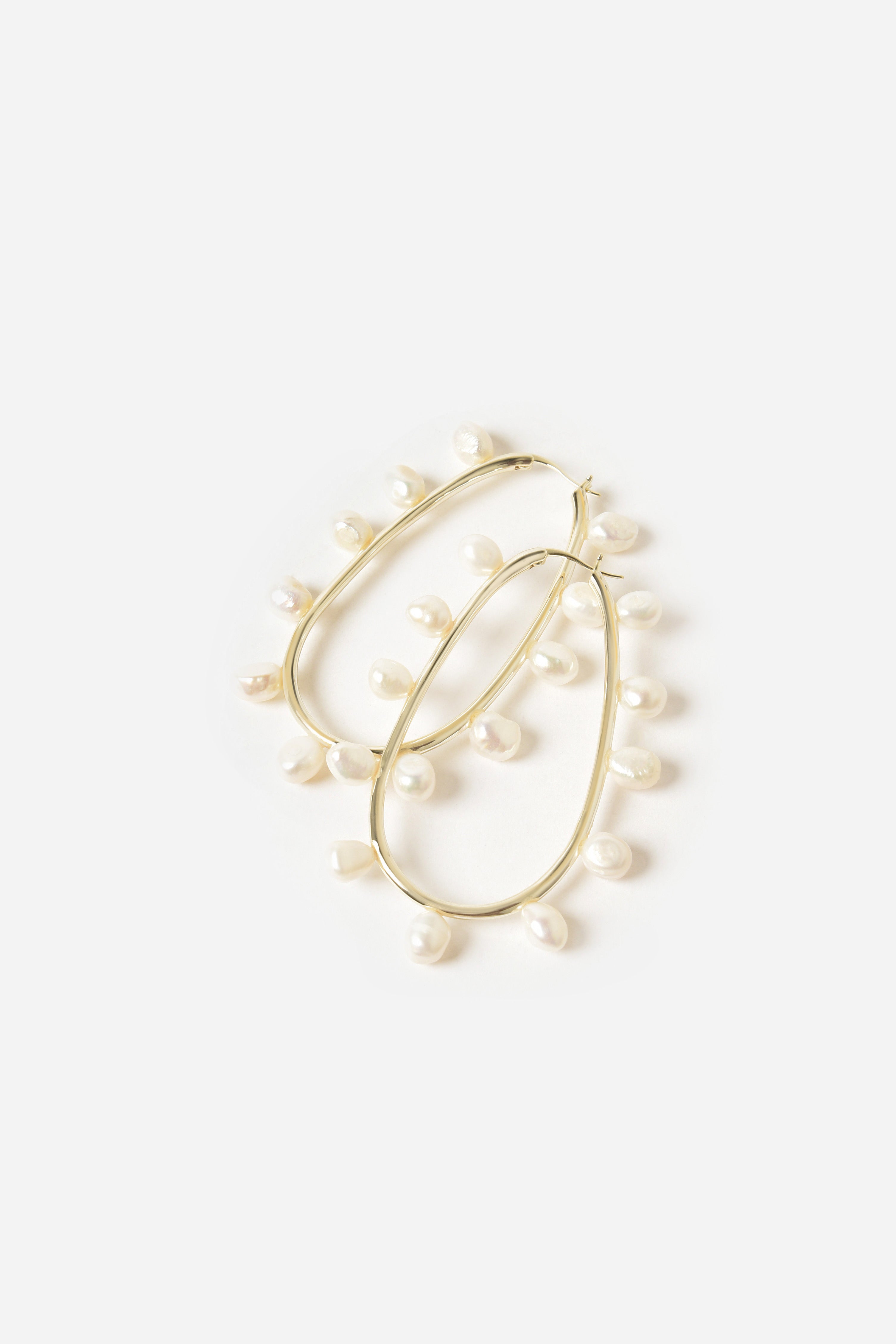 Nicola Bathie Women's Freshwater Pearl Loop Earrings | $150.00 | Saint Bernard