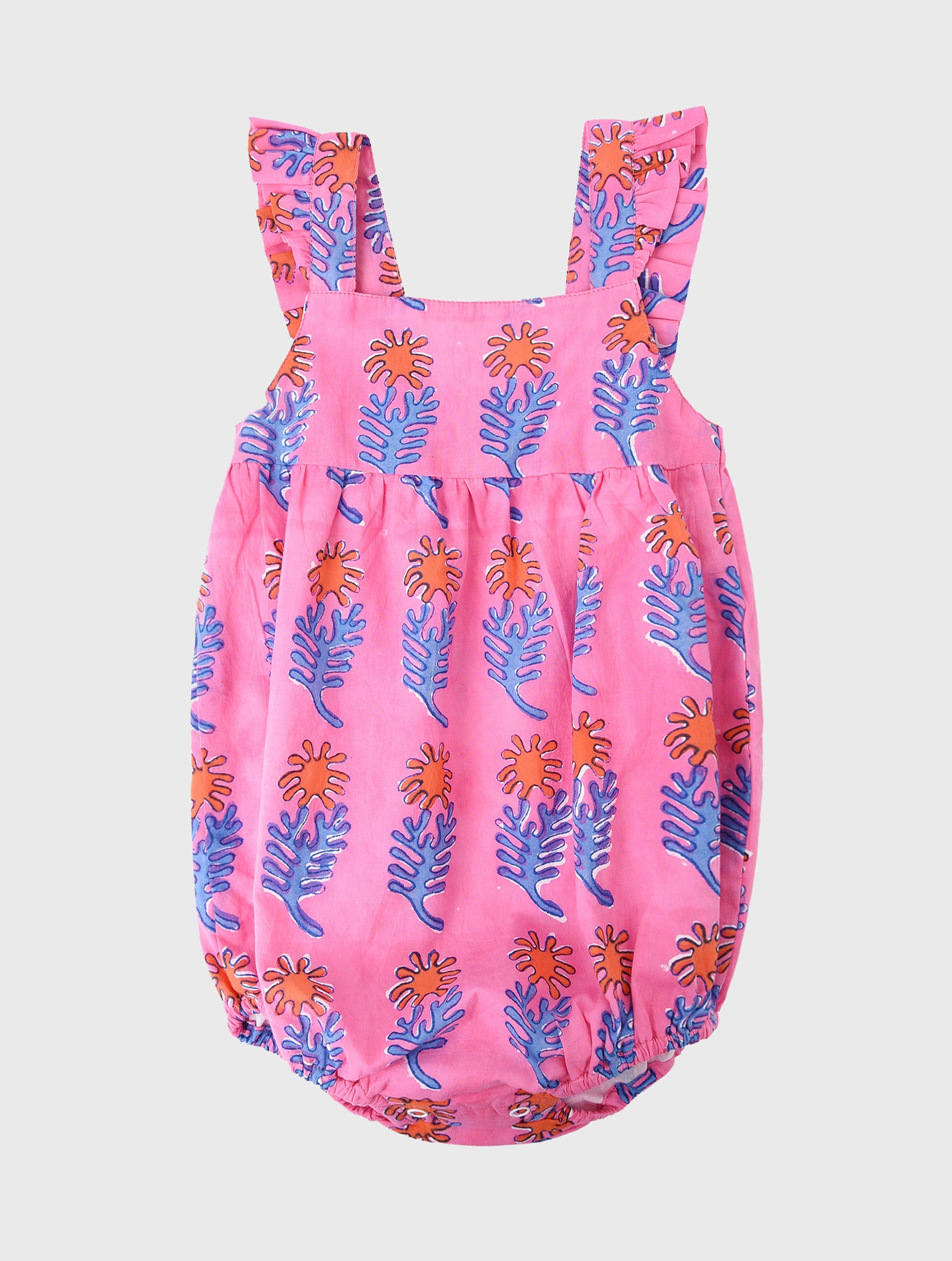 Oliphant Little Girls' Baby Pink Ruffle Bubble | $58.00 | Saint Bernard