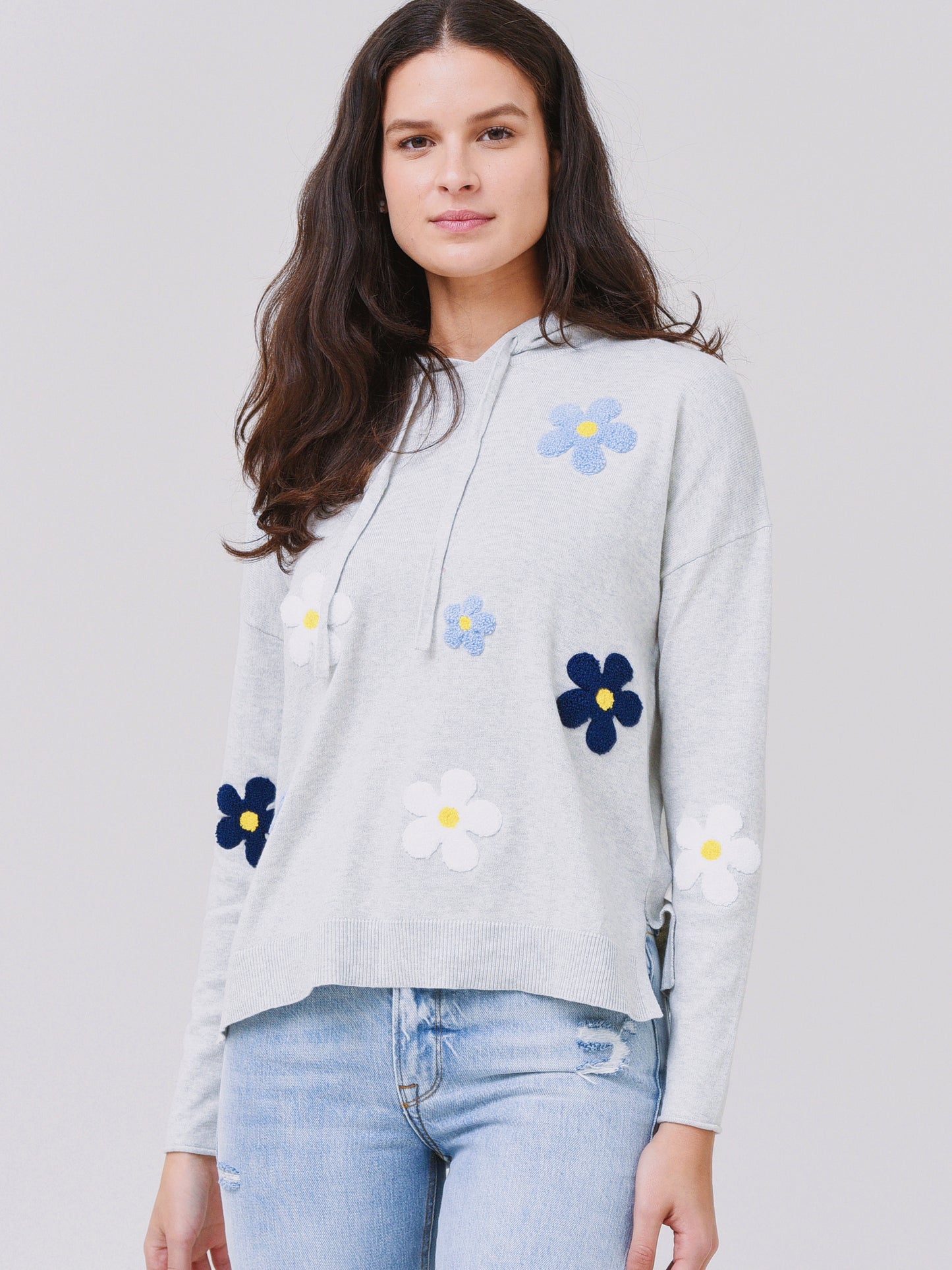 J Society Women's Hooded Flower Sweater | $160.00 | Saint Bernard