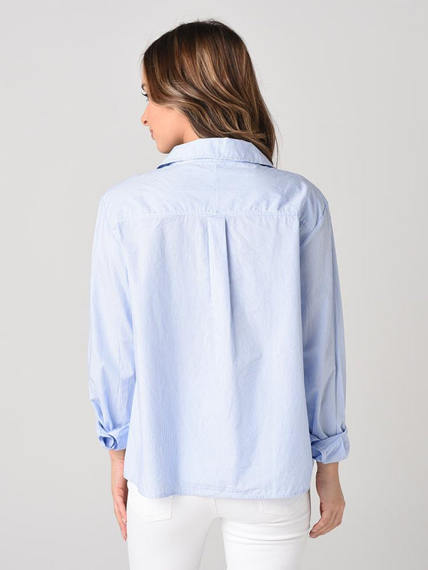 Stateside Stripe Cropped Button Down Top - Saint Bernard