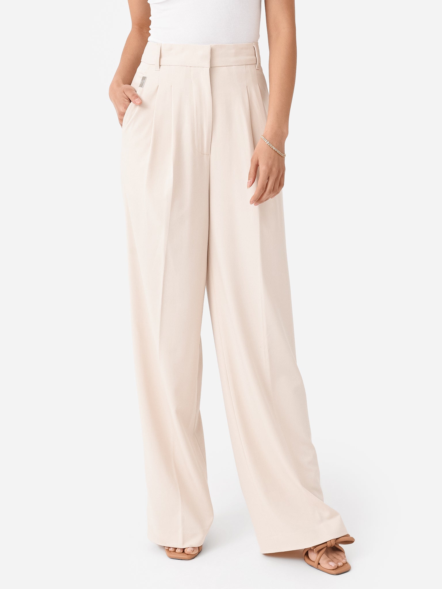 Grey/Ven Women's The Macaden Pleated Trouser | $325.00 | Saint Bernard