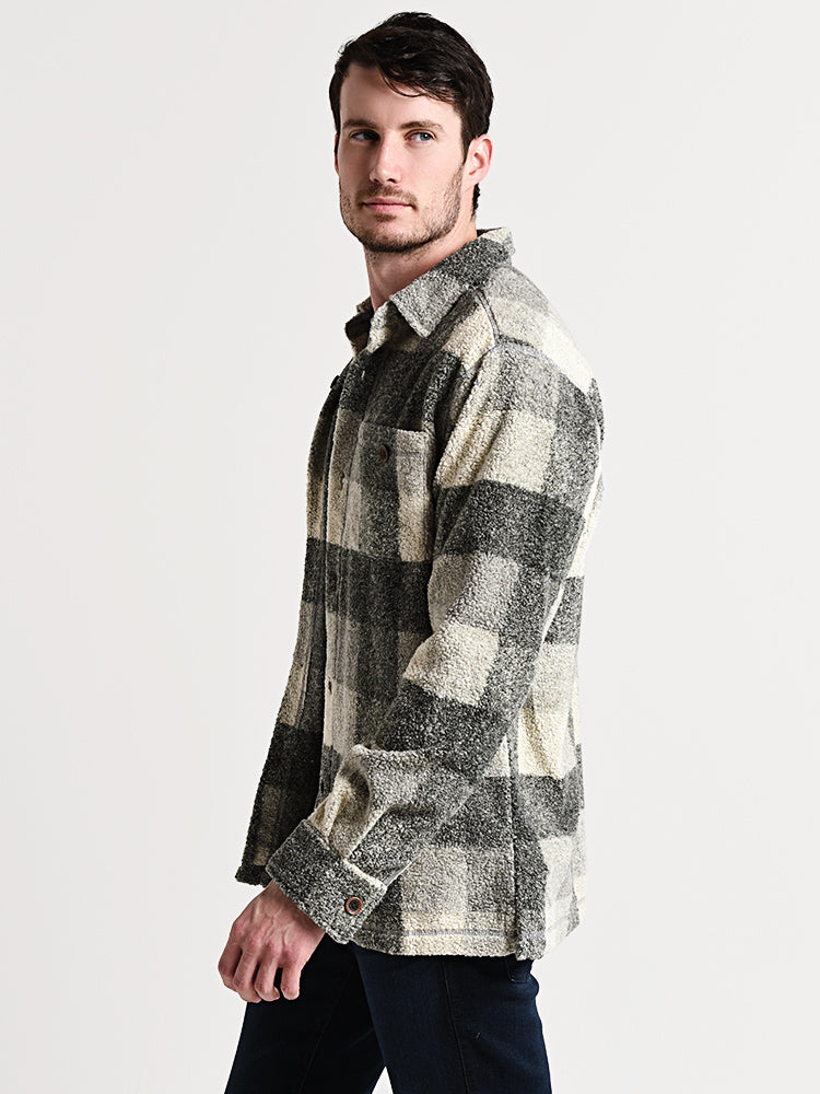 True Grit Men's Melange Square Plaid Big Shirt | $180.00 | Saint Bernard