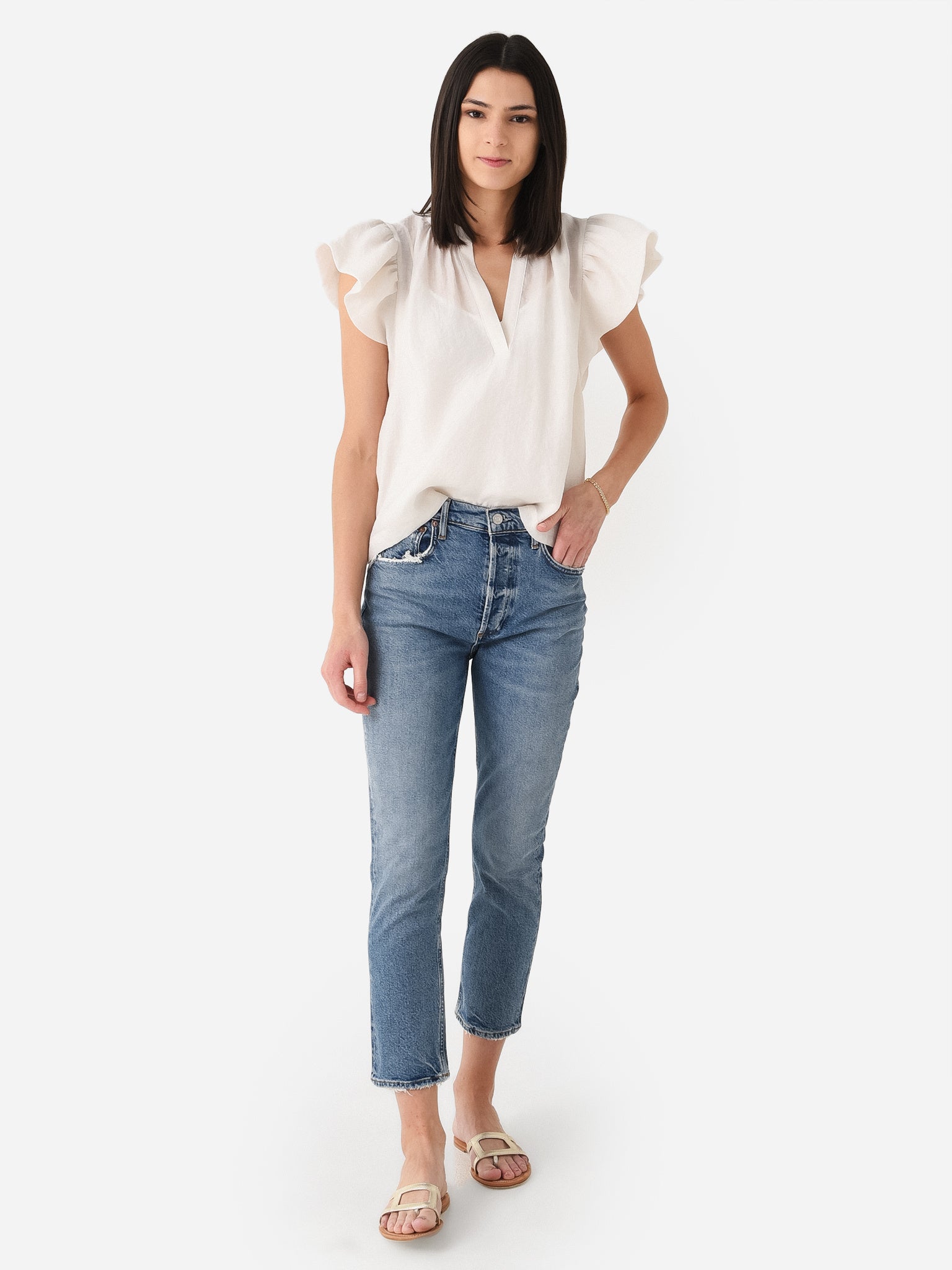 Agolde Women's Riley High Rise Straight Jean – saintbernard.com