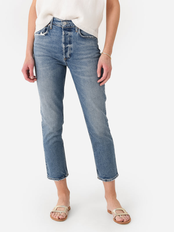 Agolde Women's Riley High Rise Straight Jean#N# #N# #N# - Saint Bernard