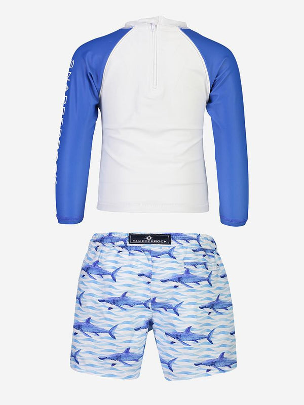 Snapper Rock Little Boys’ School Of Sharks Long Sleeve Swim Set - Saint ...