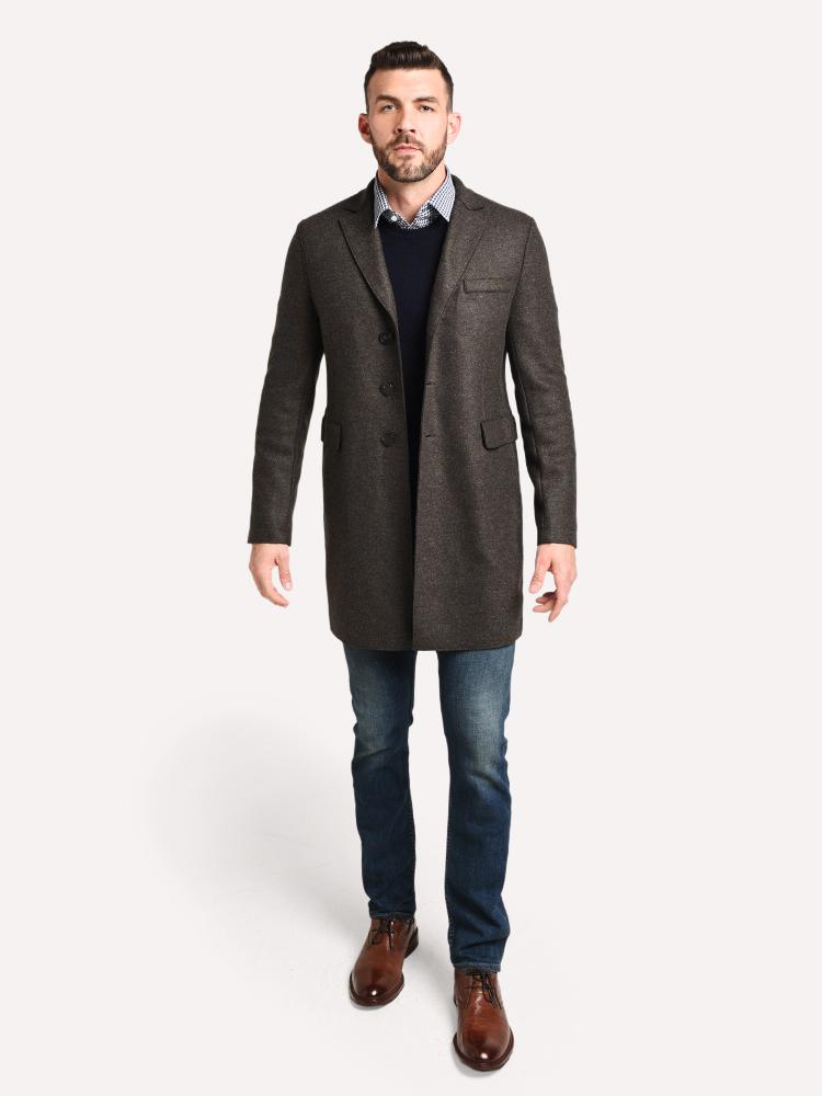 Harris Wharf London Men's Chester Pressed Wool Coat – saintbernard.com