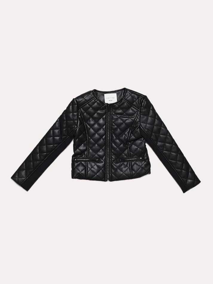 Habitual Girls' Jade Faux Leather Quilted Jacket | $64.00 | Saint Bernard