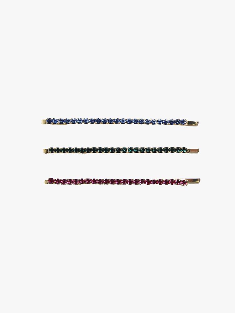 Shashi Color Stone Bobby Pins Set Of 3 | $26.00 | Saint Bernard