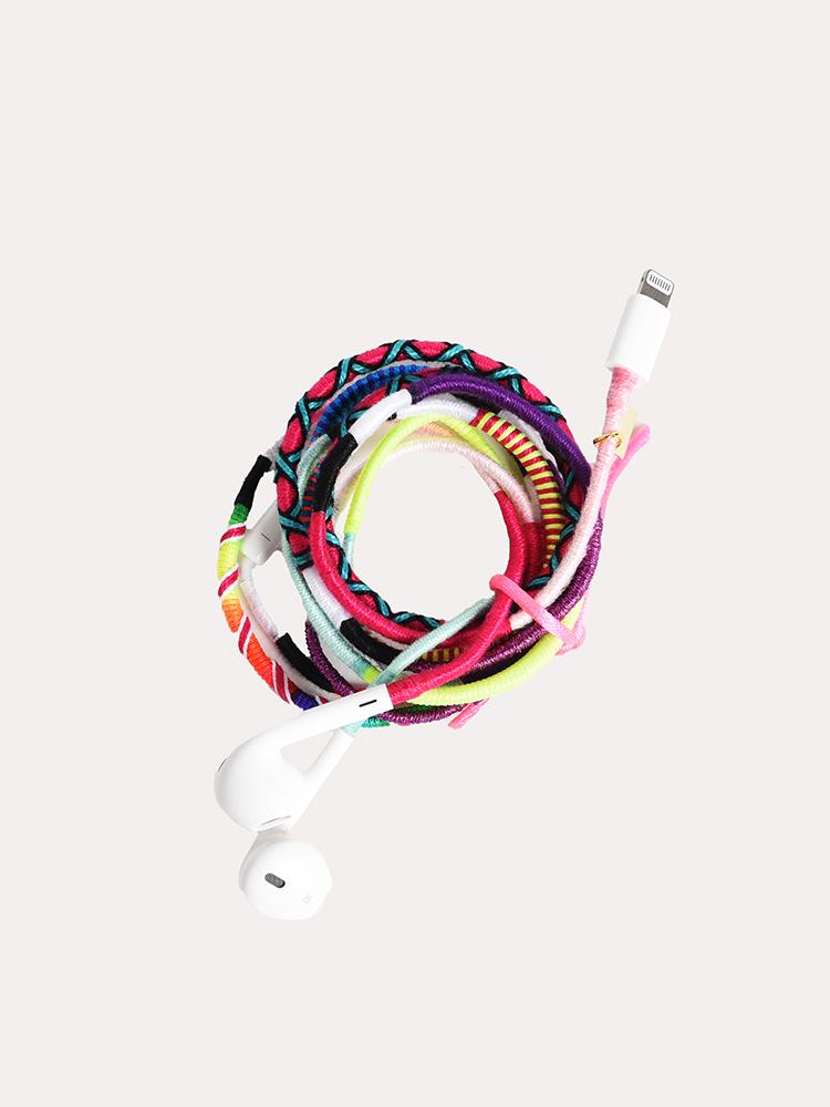 Le Pom Pom Penny Earphones | $76.00 | Saint Bernard