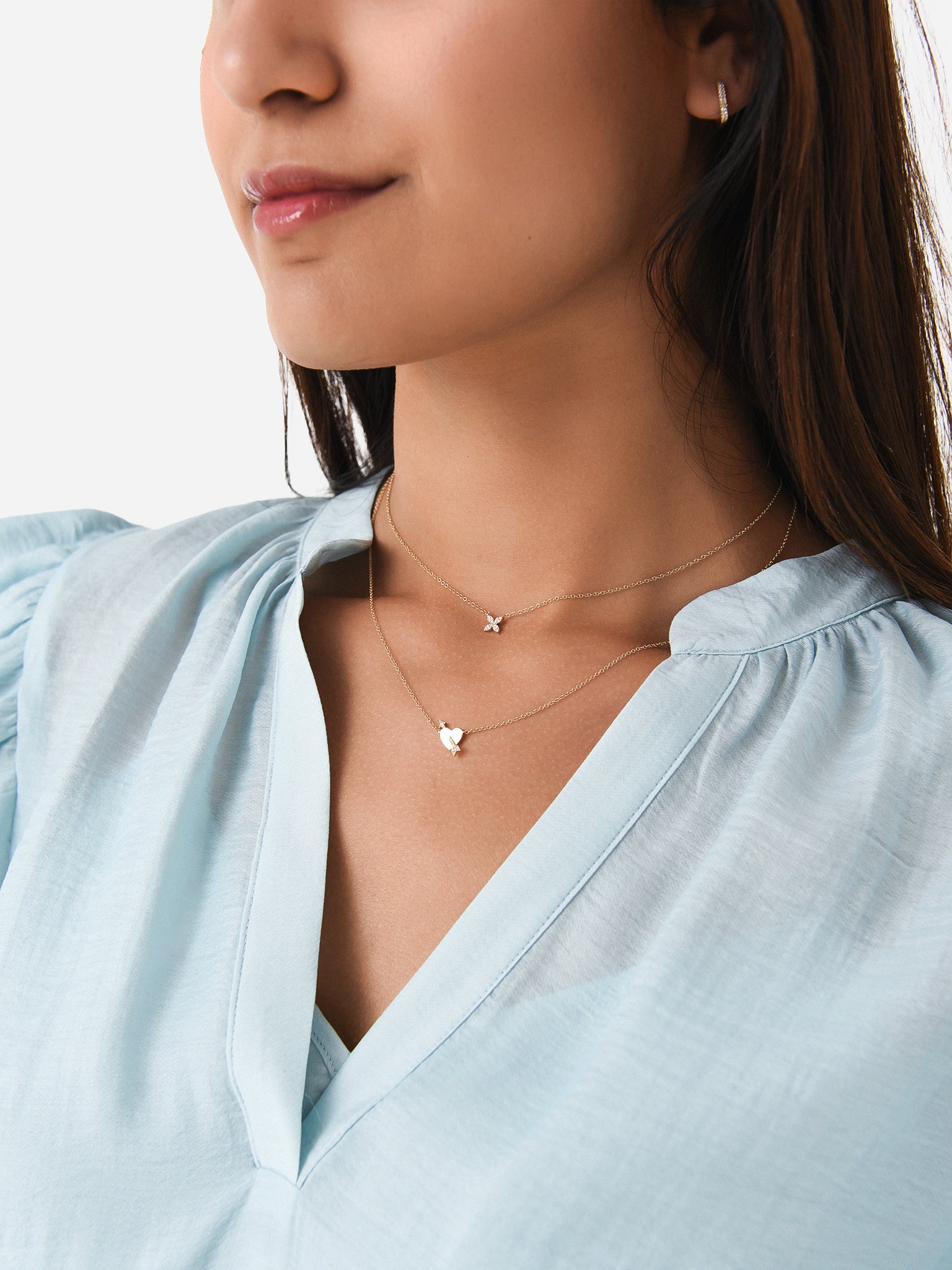EF Collection Women's Heart Diamond Arrow Necklace – Saint Bernard