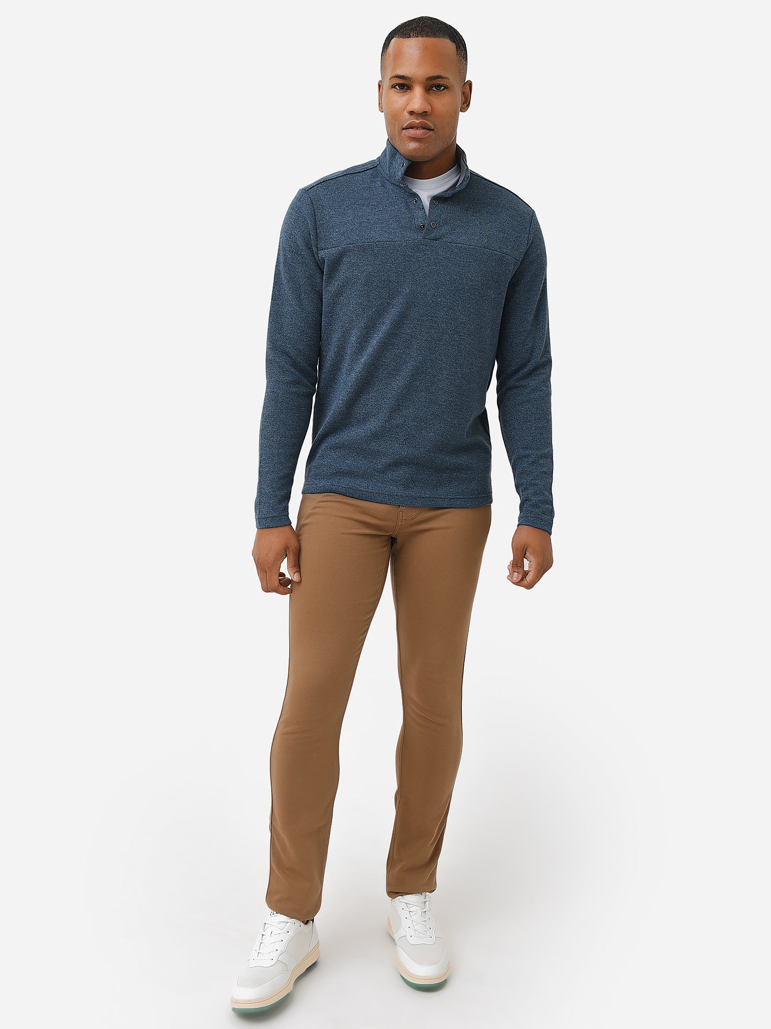 Johnnie-O Men's Dusty Henley Pullover | $148.00 | Saint Bernard