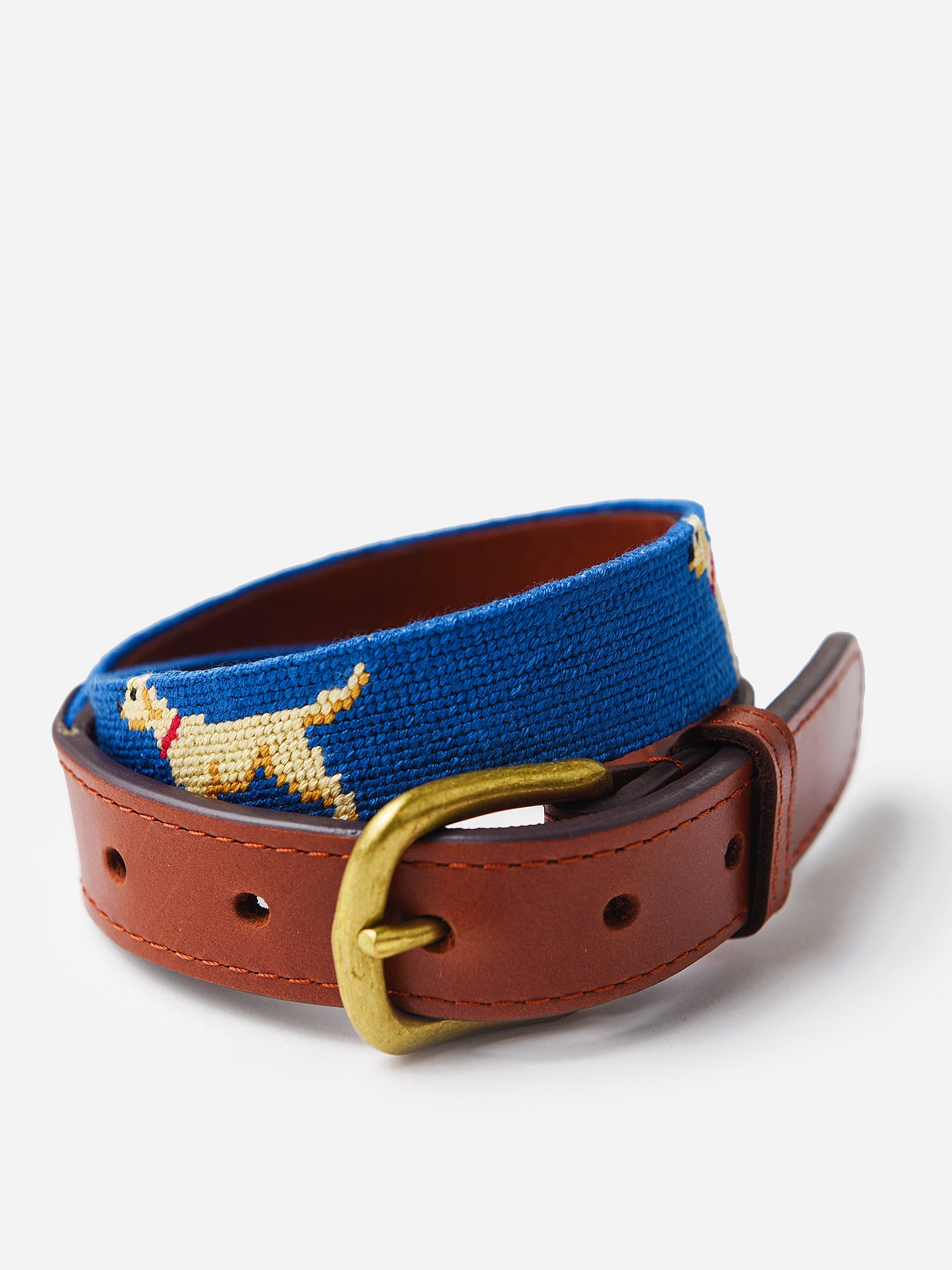 Smathers & Branson Boys' Yellow Lab Needlepoint Belt | $100.00 | Saint ...