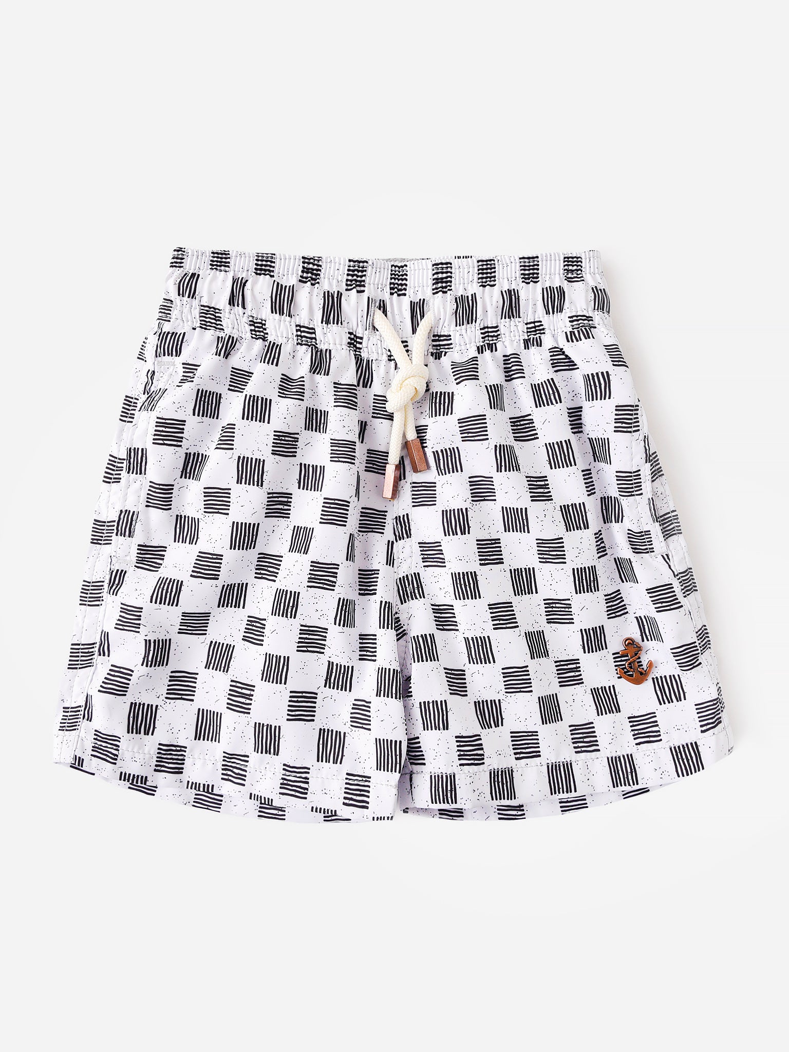 Retromarine Boys' Mod Check Swim Trunk – saintbernard.com