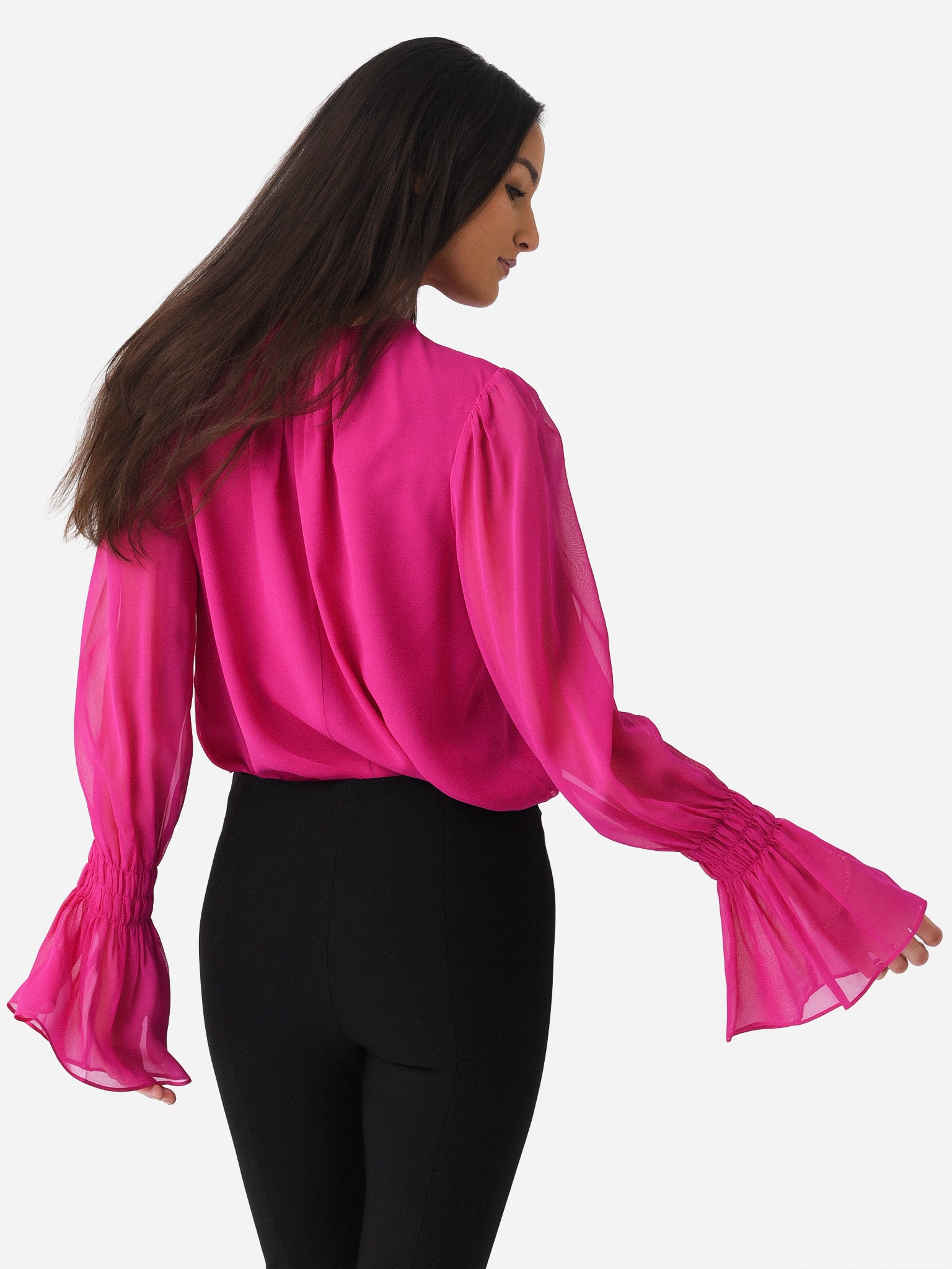 Frame Women's Shirred Cuff Blouse | $398.00 | Saint Bernard