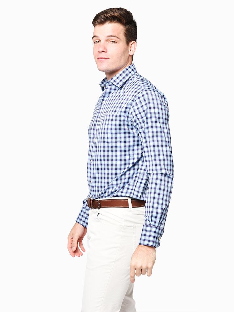 Peter Millar Men’s Perfect Stretch Gilbert Tartan Plaid Shirt - Saint ...