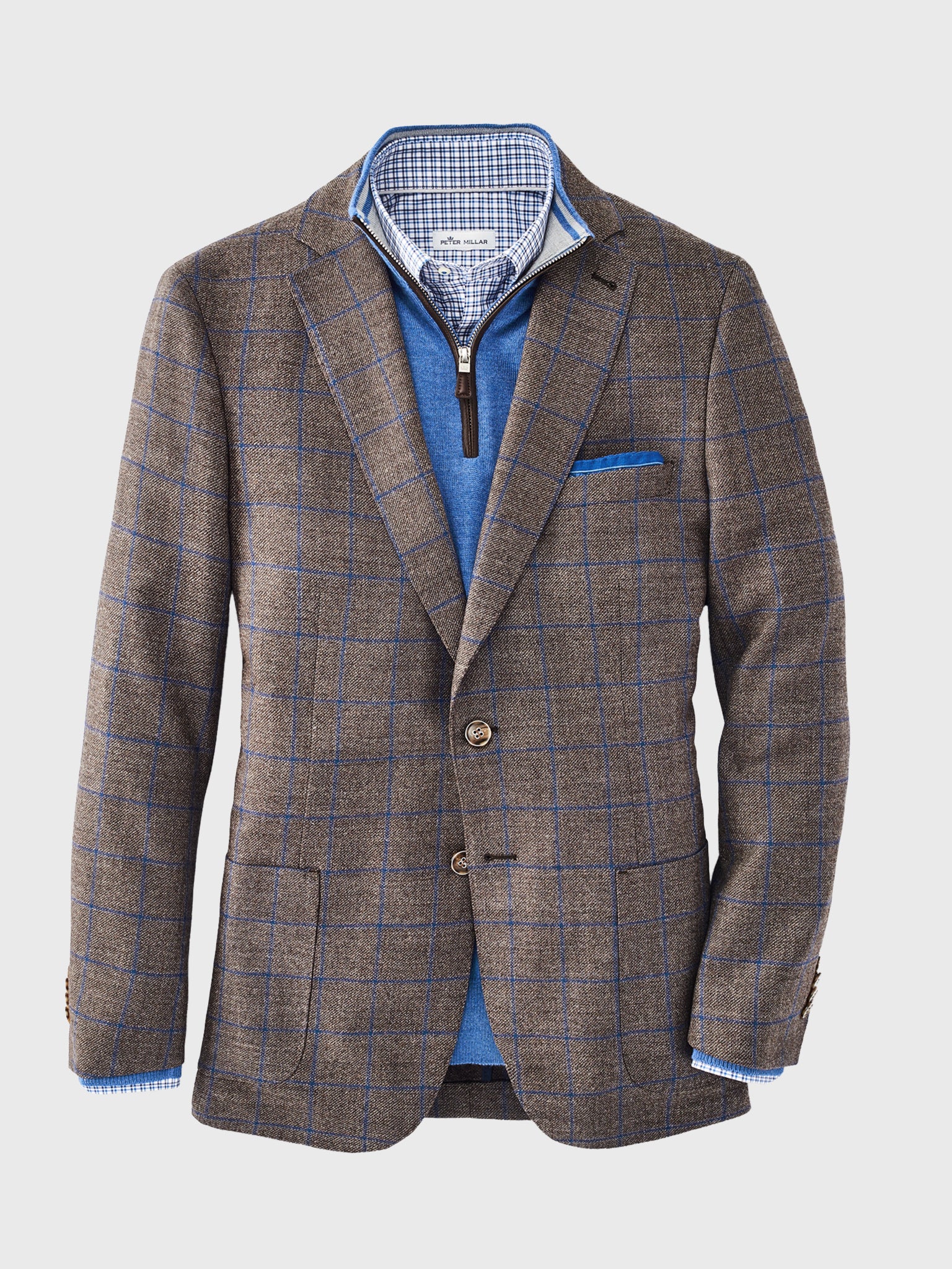 Peter Millar Crown Men's Classic Windowpane Soft Jacket | $598.00 ...