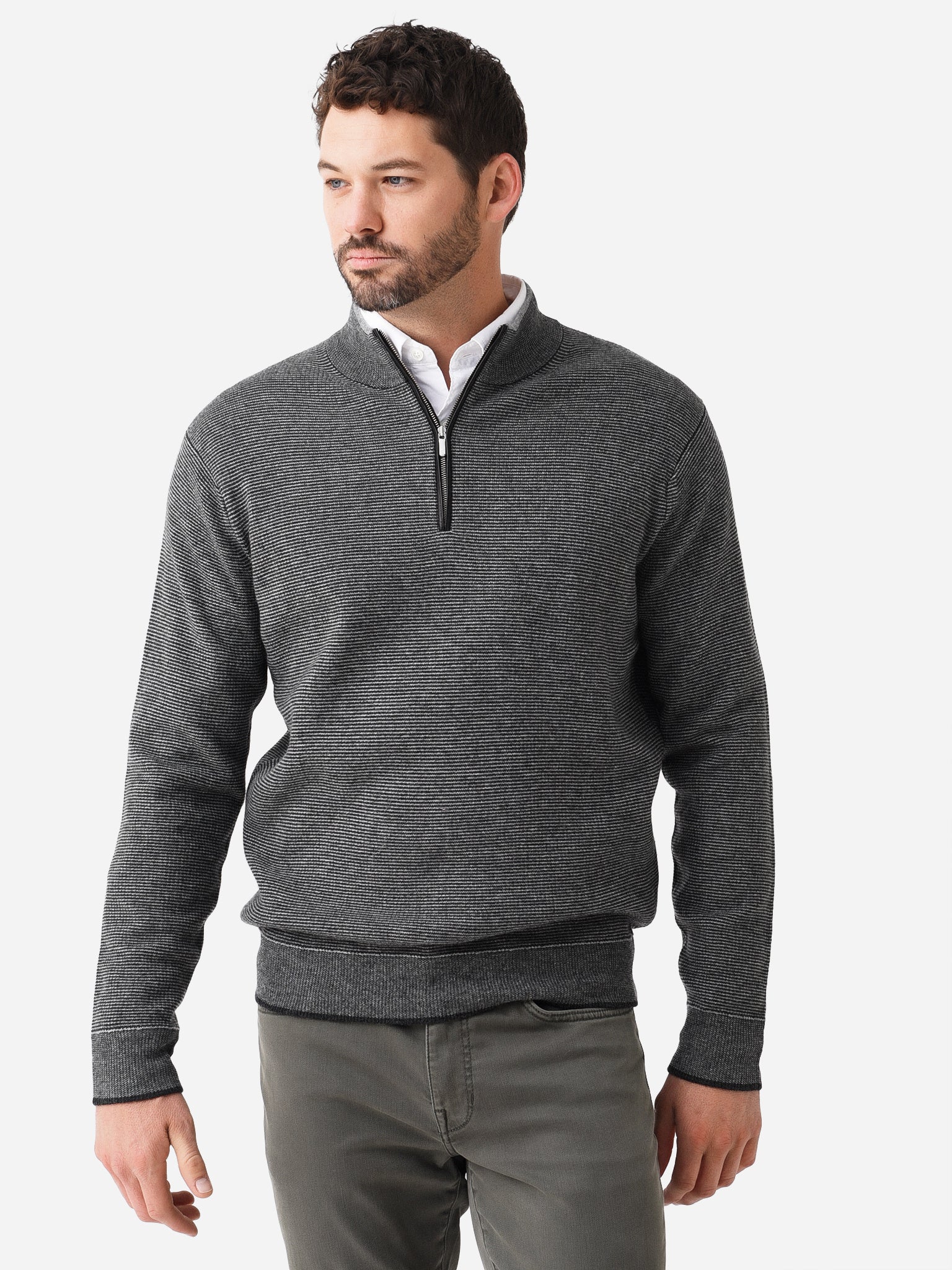 Peter Millar Crown Men's Mill Wool-Cashmere Quarter-Zip – Saint Bernard