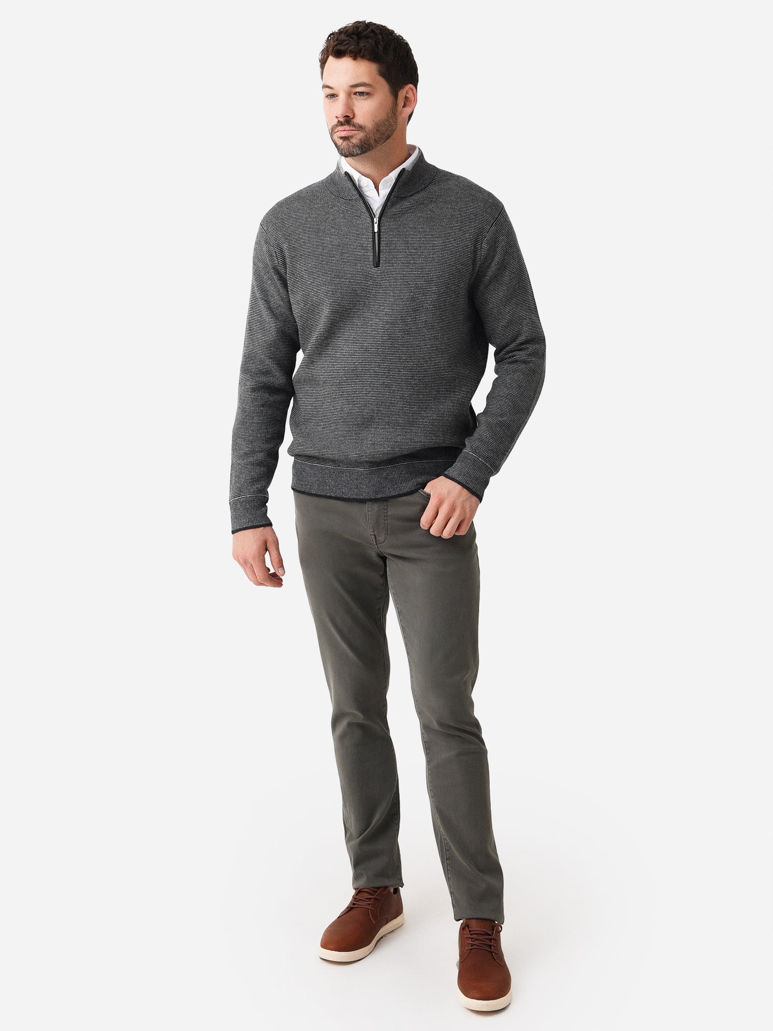 Peter Millar Crown Men's Mill Wool-Cashmere Quarter-Zip – Saint Bernard
