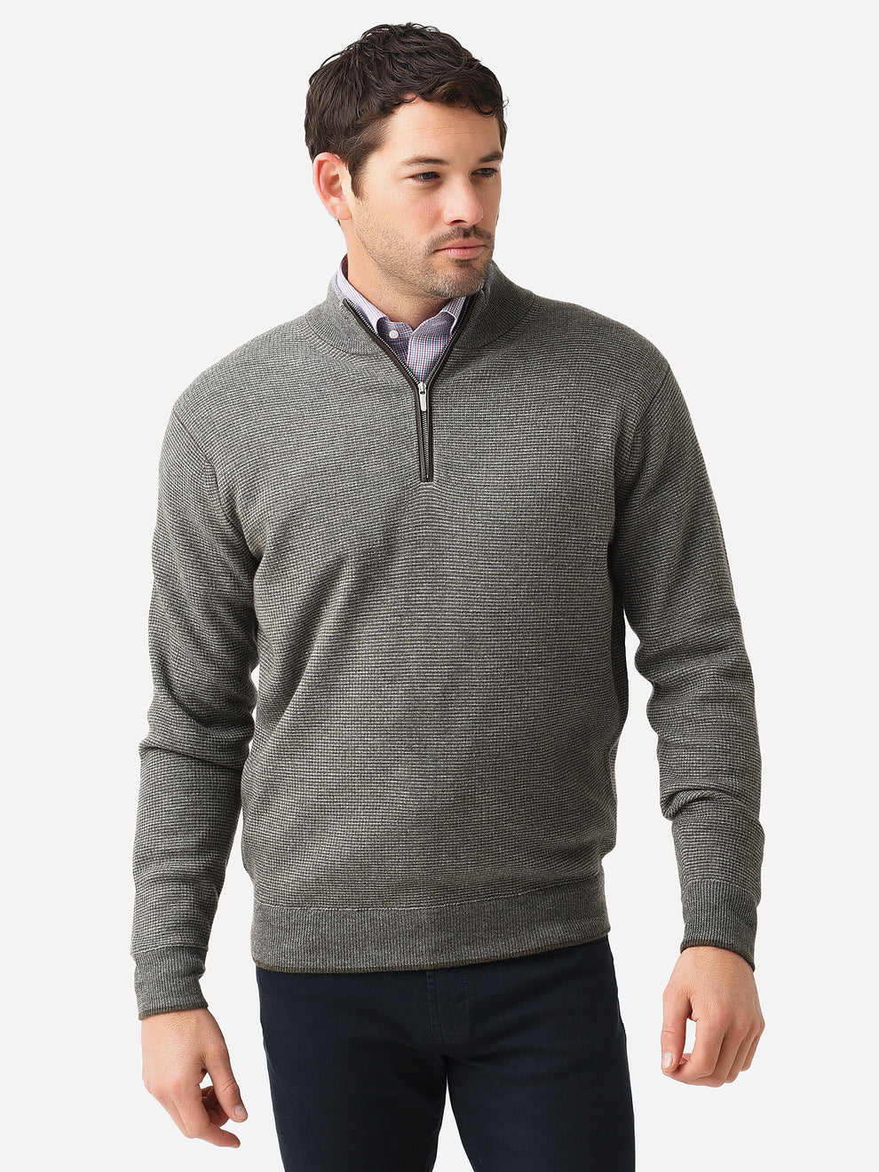 Peter Millar Crown Men's Mill Wool-Cashmere Quarter-Zip – saintbernard.com