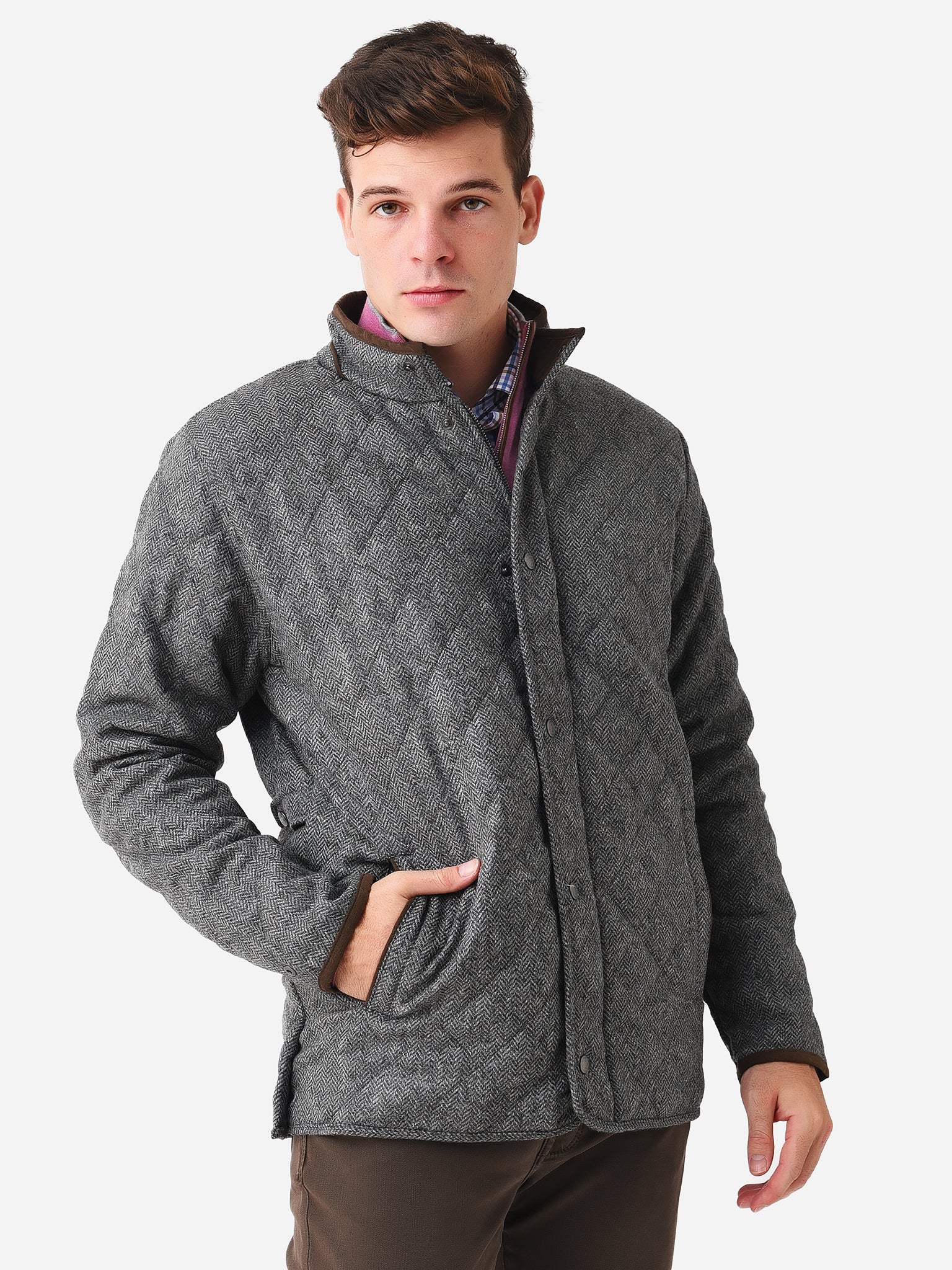 Peter Millar Crown Men's Suffolk Quilted Wool Travel Coat#N# #N# #N ...