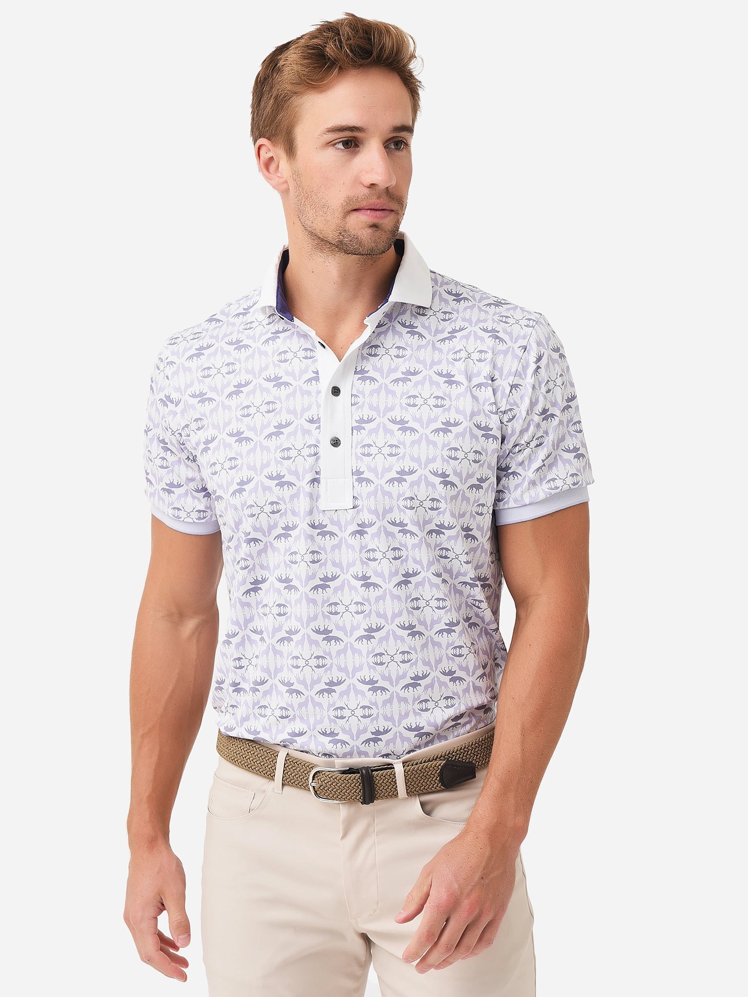 Greyson Men's Wolf Labyrinth Polo – saintbernard.com