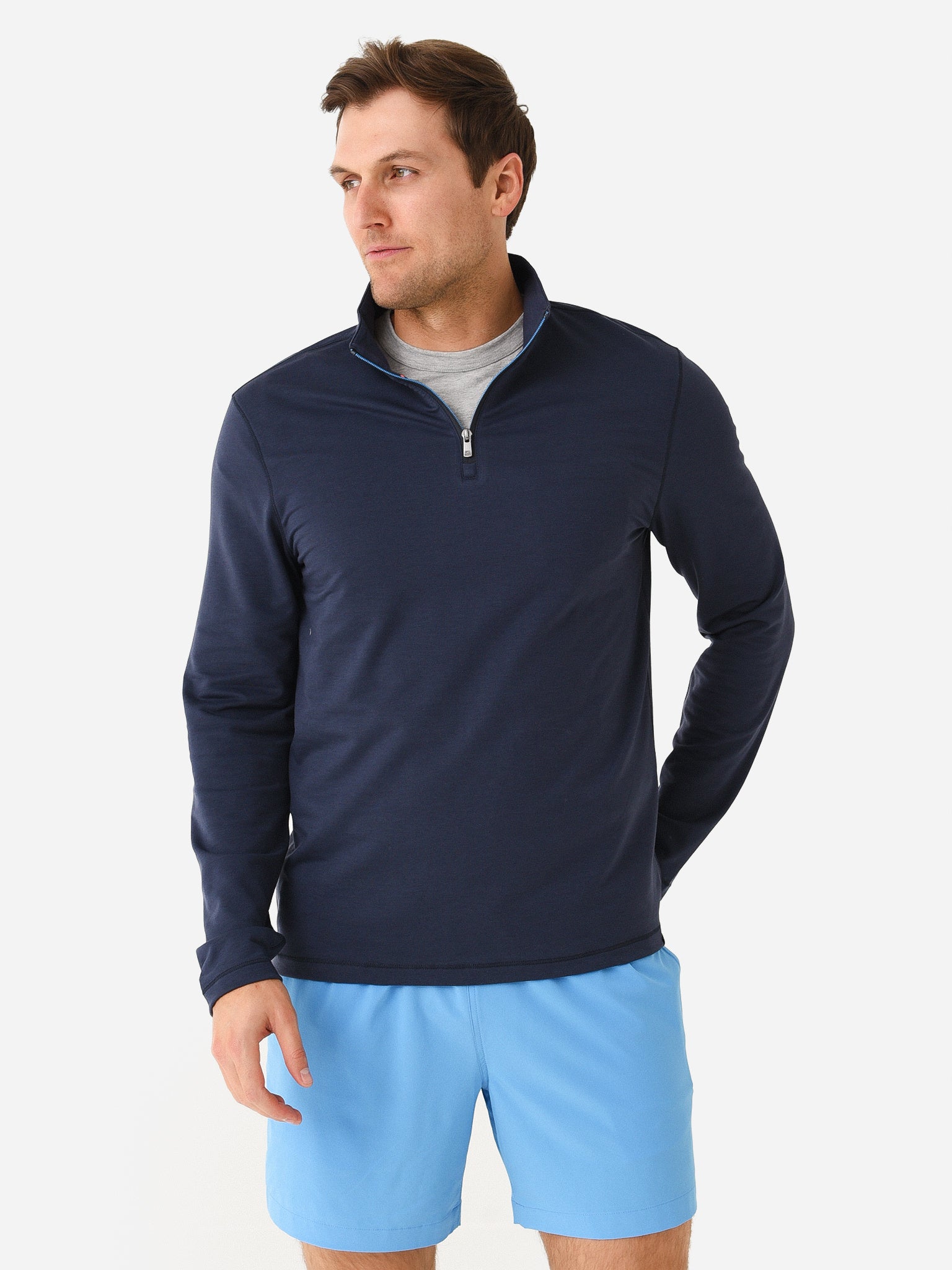 Faherty Brand Men's Movement Quarter-Zip | $148.00 | Saint Bernard