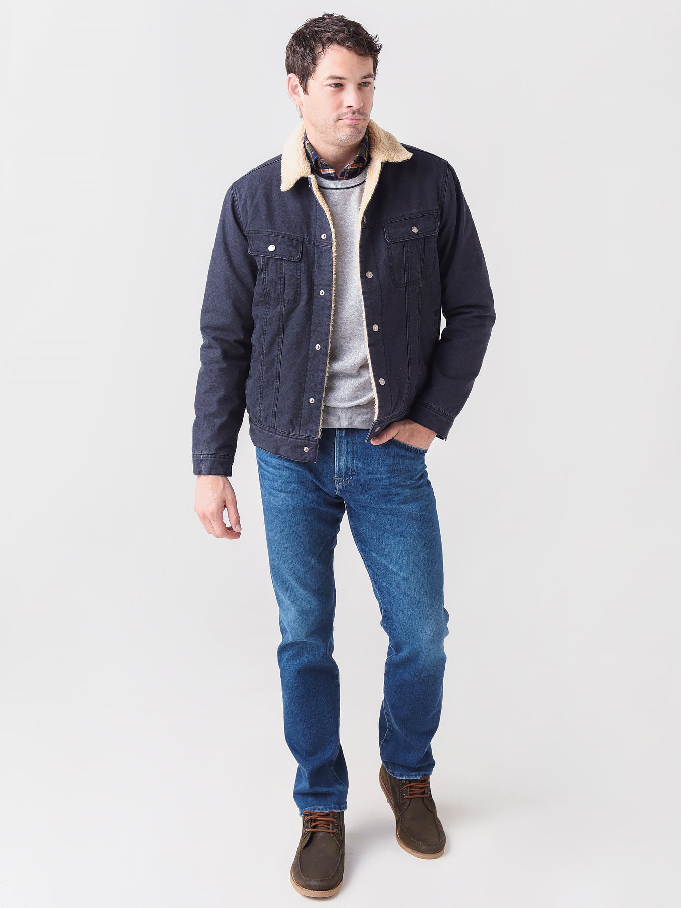 Faherty Brand Men's Sherpa Stormrider Jacket | $298.00 | Saint Bernard