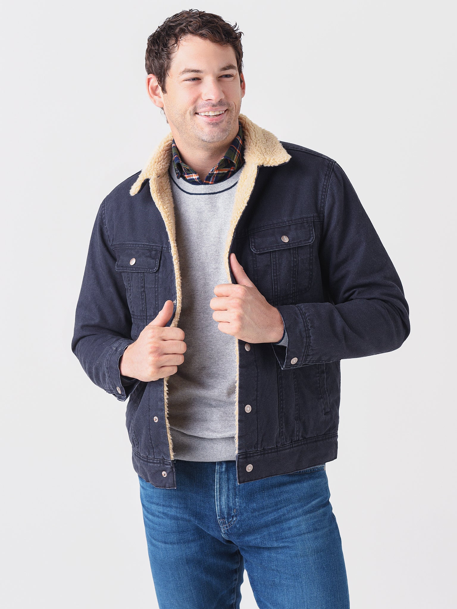Faherty Brand Men's Sherpa Stormrider Jacket | $298.00 | Saint Bernard