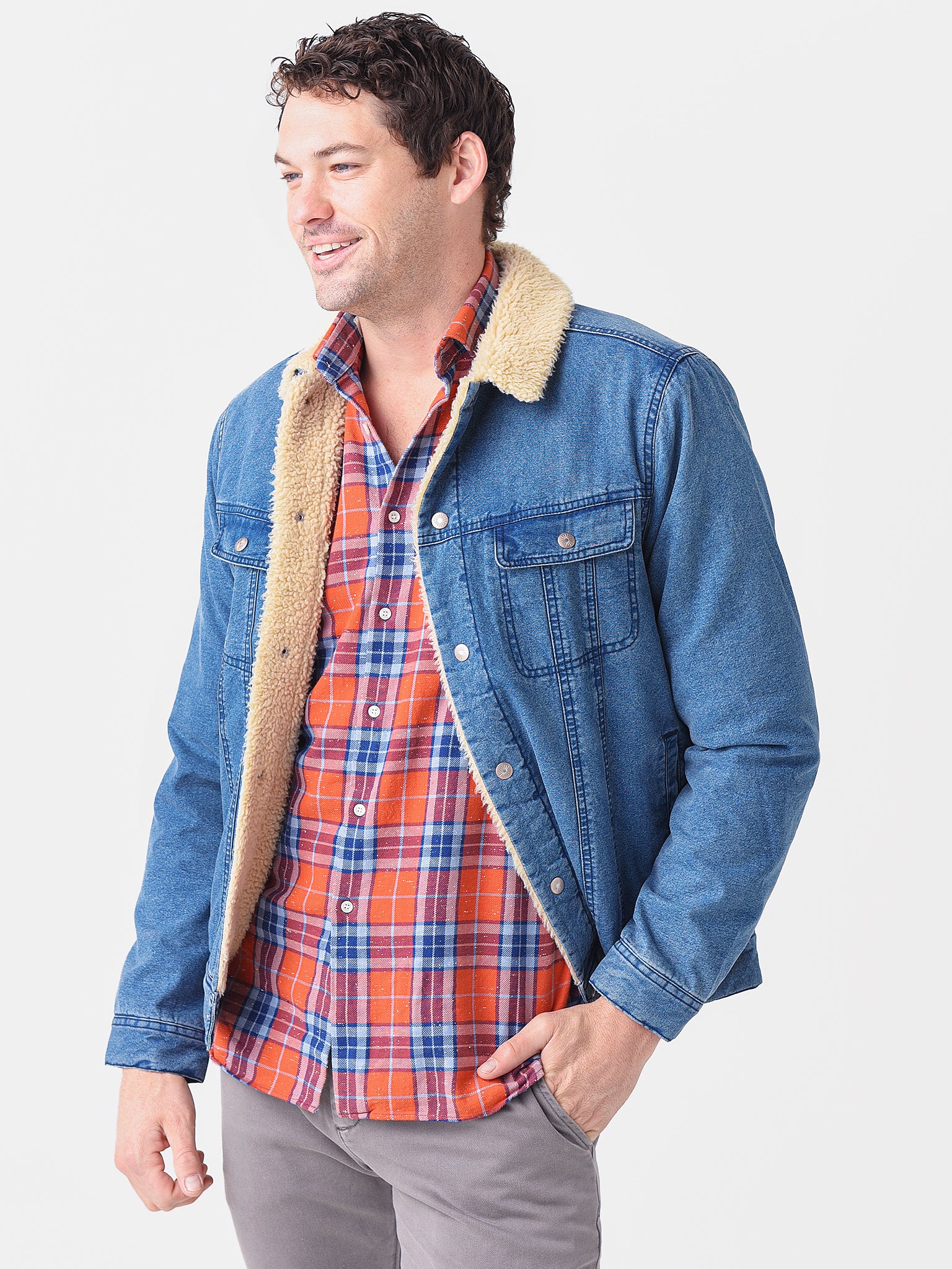 Faherty Brand Men's Sherpa Stormrider Jacket | $298.00 | Saint Bernard