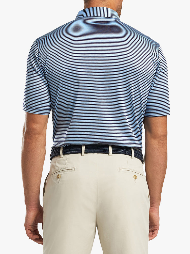 Peter Millar Crown Men’s Marley Stripe Knit Polo - Saint Bernard