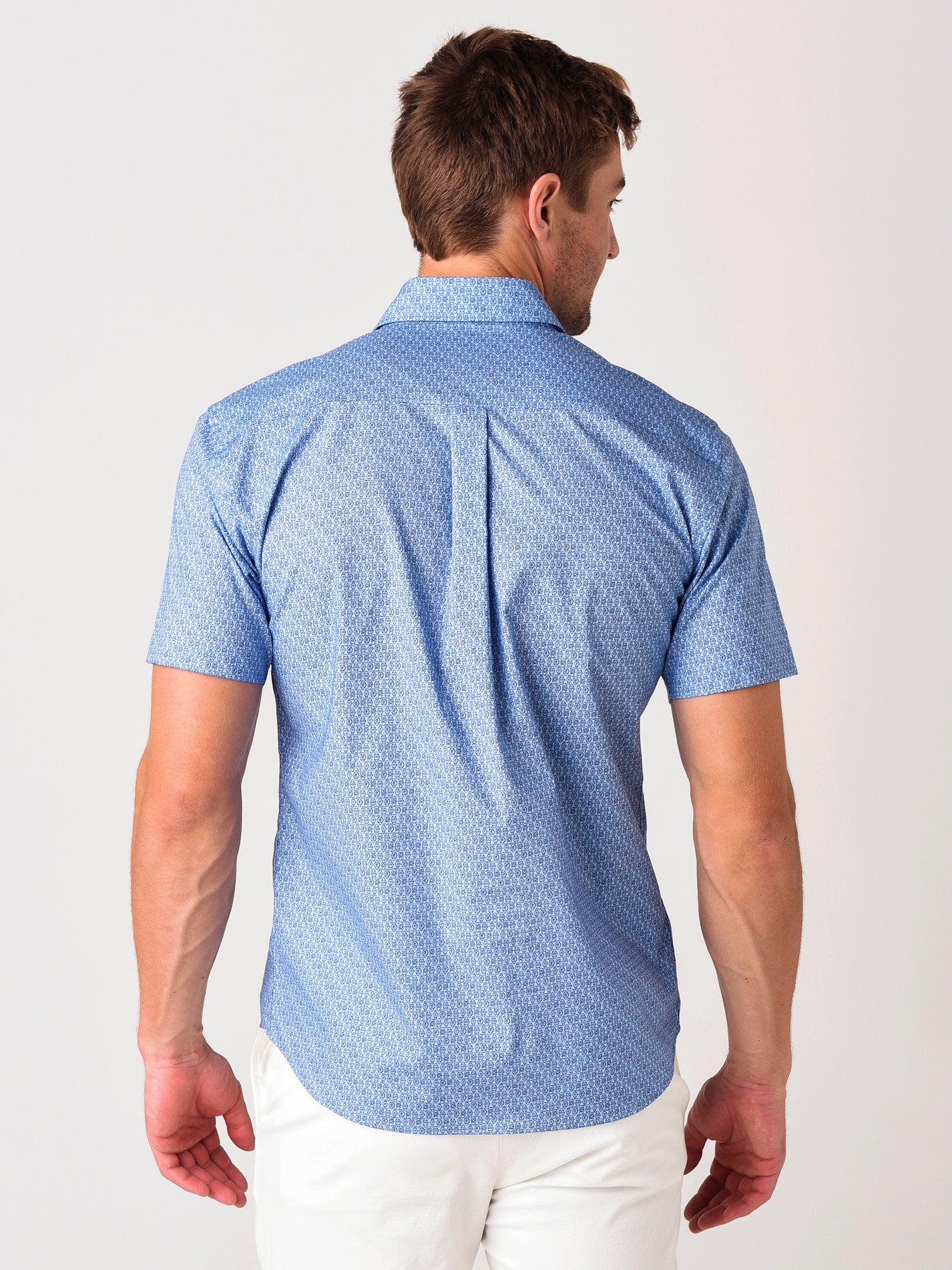 Peter Millar Crown Men's Time To Get A Watch Cotton-Blend Short-Sleeve ...