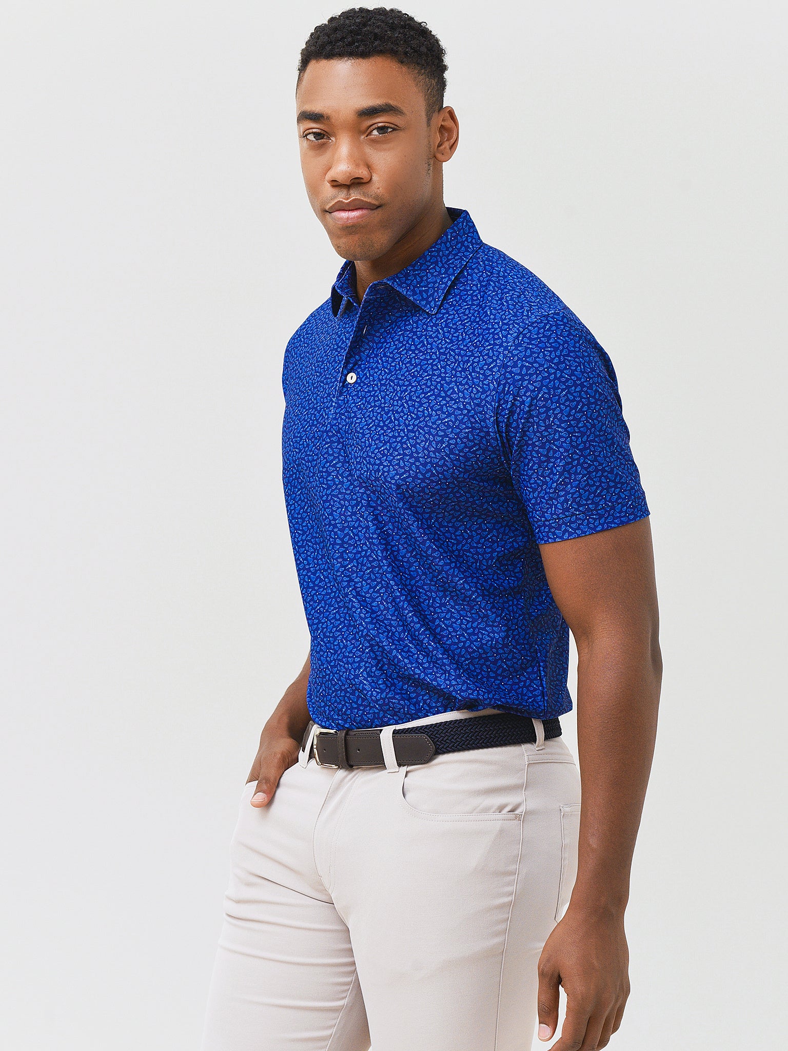 Peter Millar Crown Sport Men's Eaves Performance Mesh Polo ...