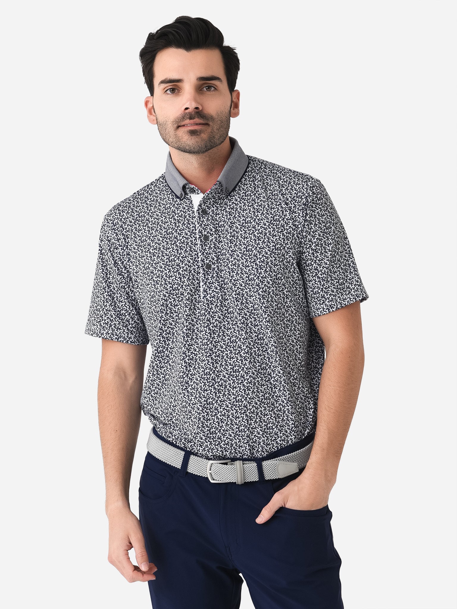 Greyson Men's Coral Dreams Polo | $118.00 | Saint Bernard