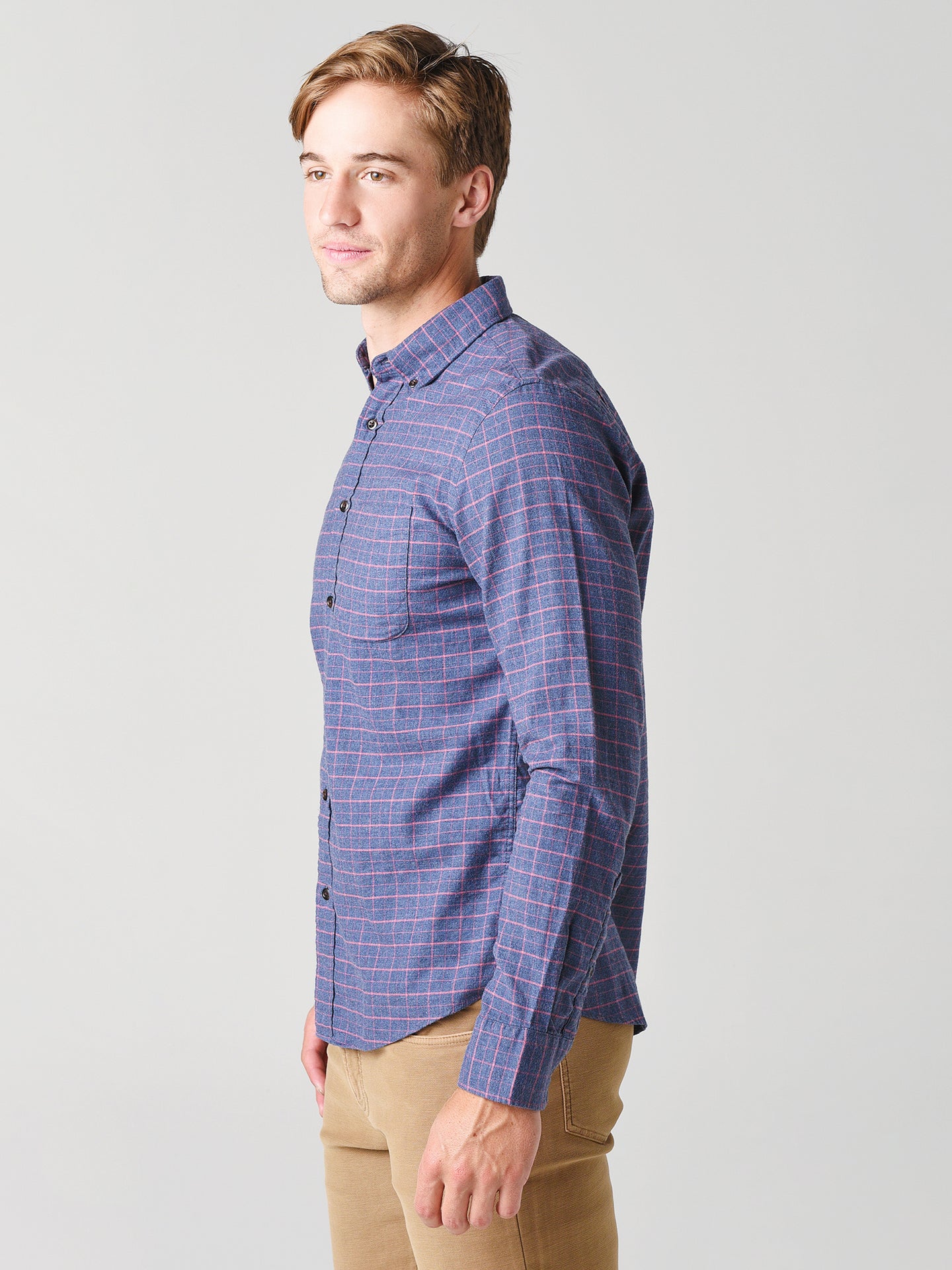 Faherty Brand Men's Stretch Featherweight Flannel Shirt – Saint Bernard