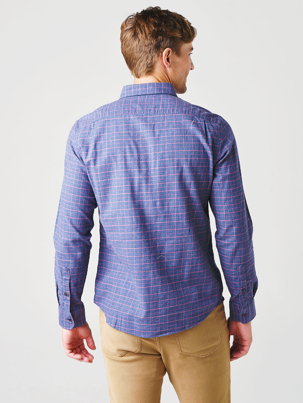 Faherty Brand Men's Stretch Featherweight Flannel Shirt – Saint Bernard