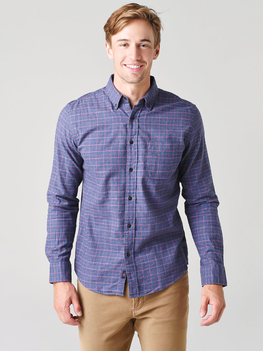 Faherty Brand Men's Stretch Featherweight Flannel Shirt – Saint Bernard