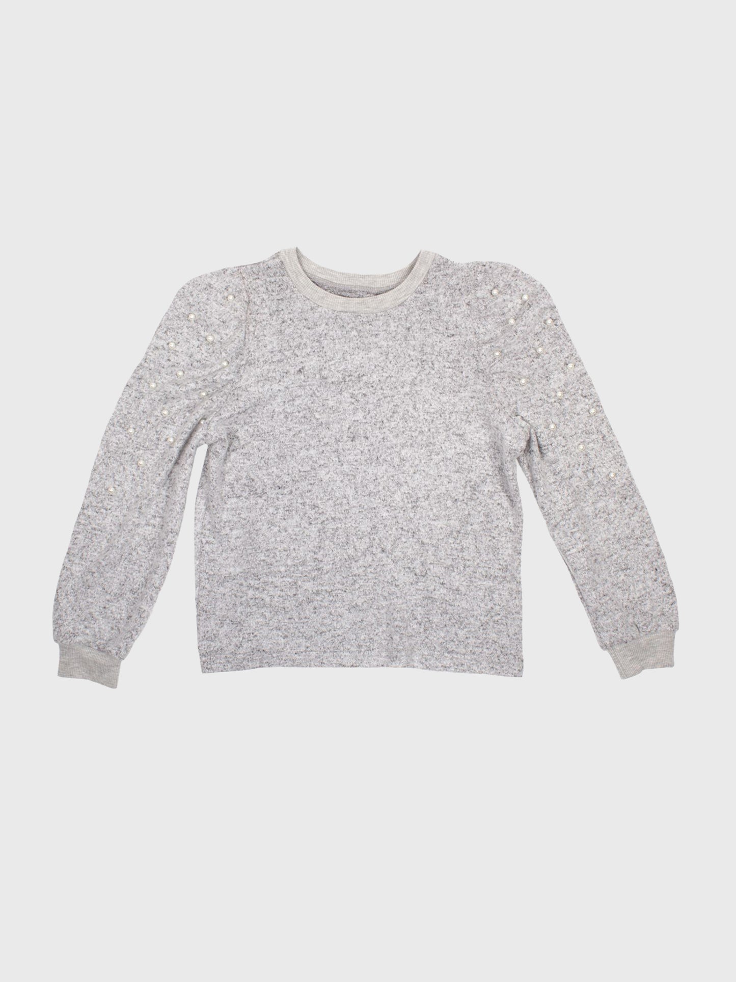 Shade Critters Girls' Grey Pearl Sleeve Sweater | $52.00 | Saint Bernard