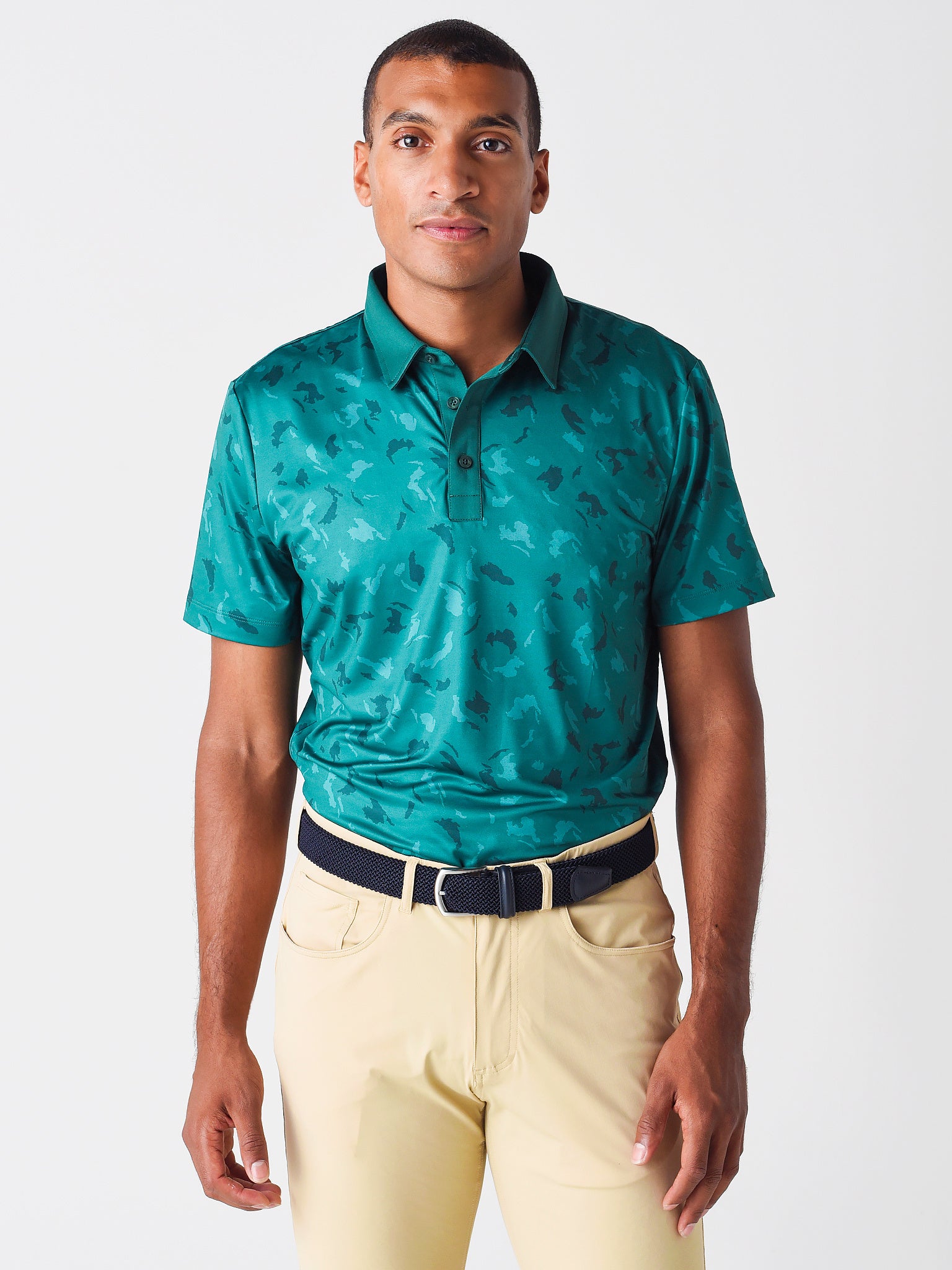 REDVANLY Men's Octavia Golf Polo - Saint Bernard