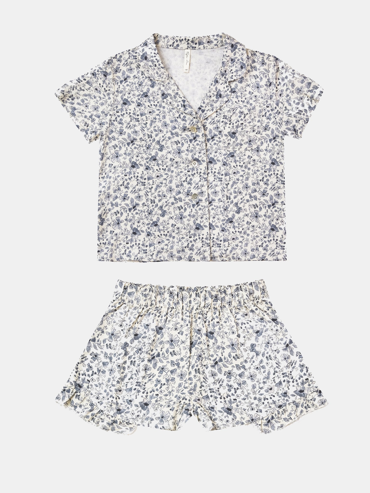 Rylee + Cru Girls’ Blue Floral Pajama Set | $58.00 | Saint Bernard