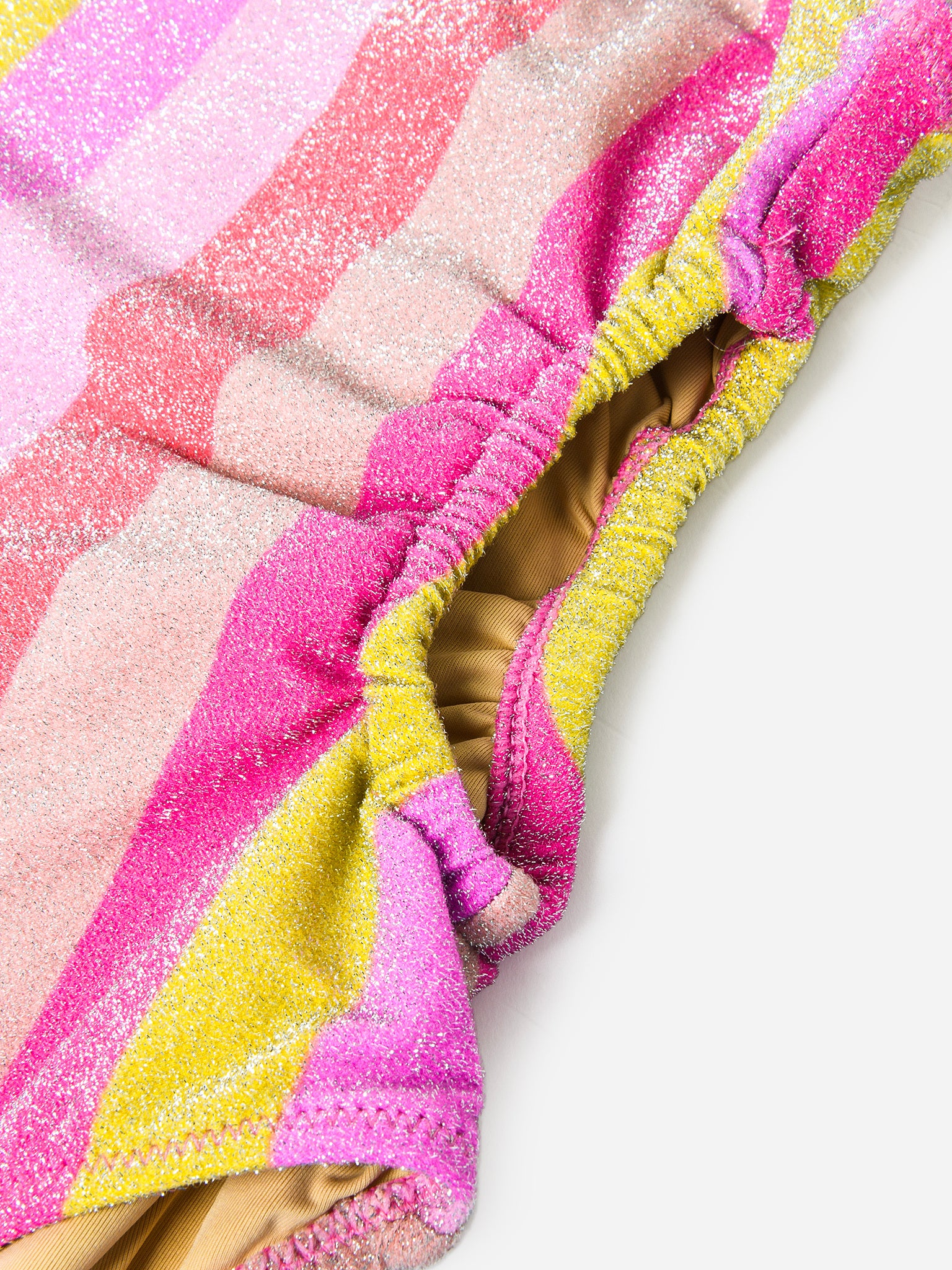 Shade Critters Girls' Pastel Stripe Shimmer Cutout One-Piece Swimsuit ...