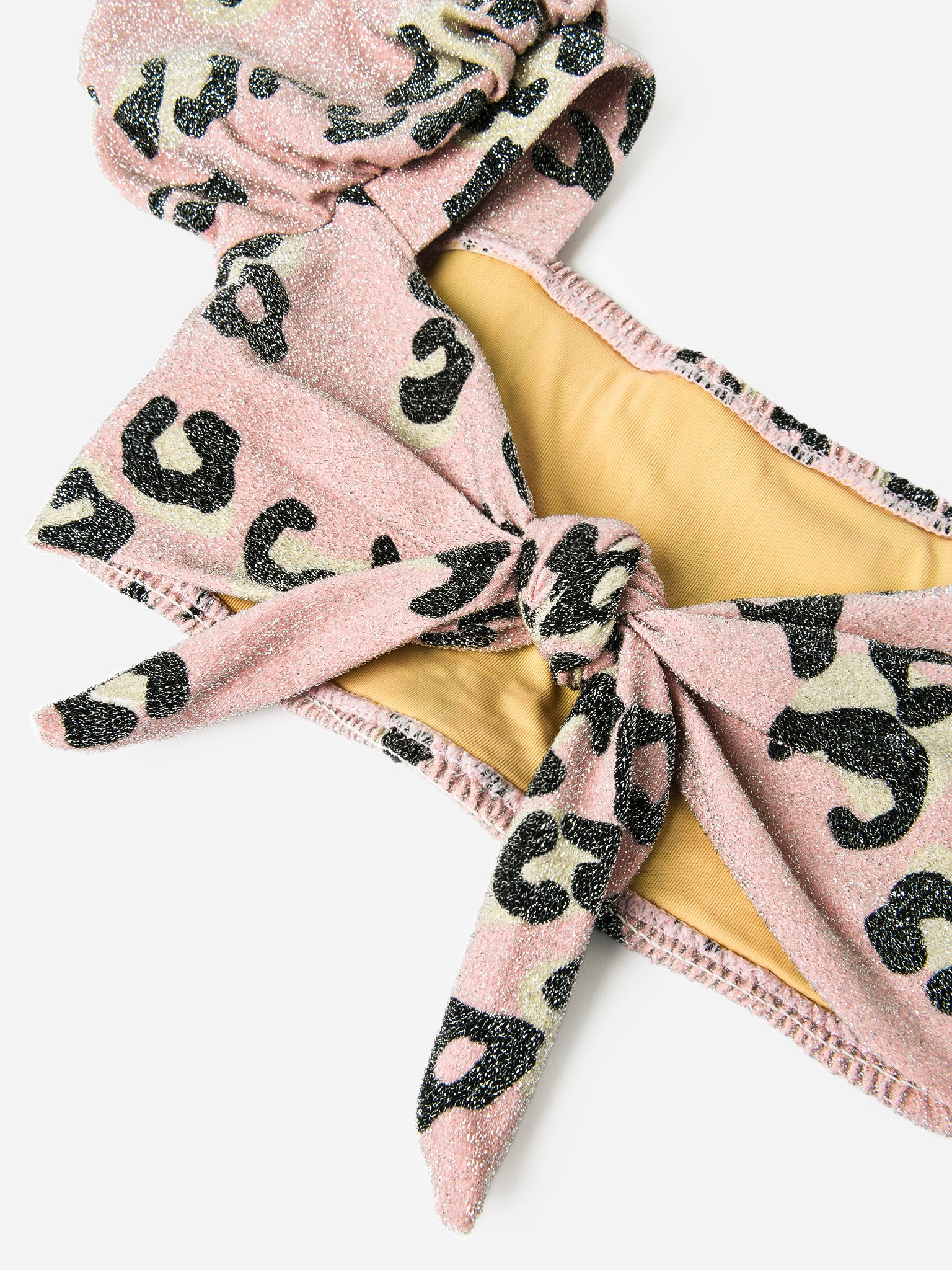 Shade Critters Girls' Pink Leopard Shimmer Smocked Bikini Set ...