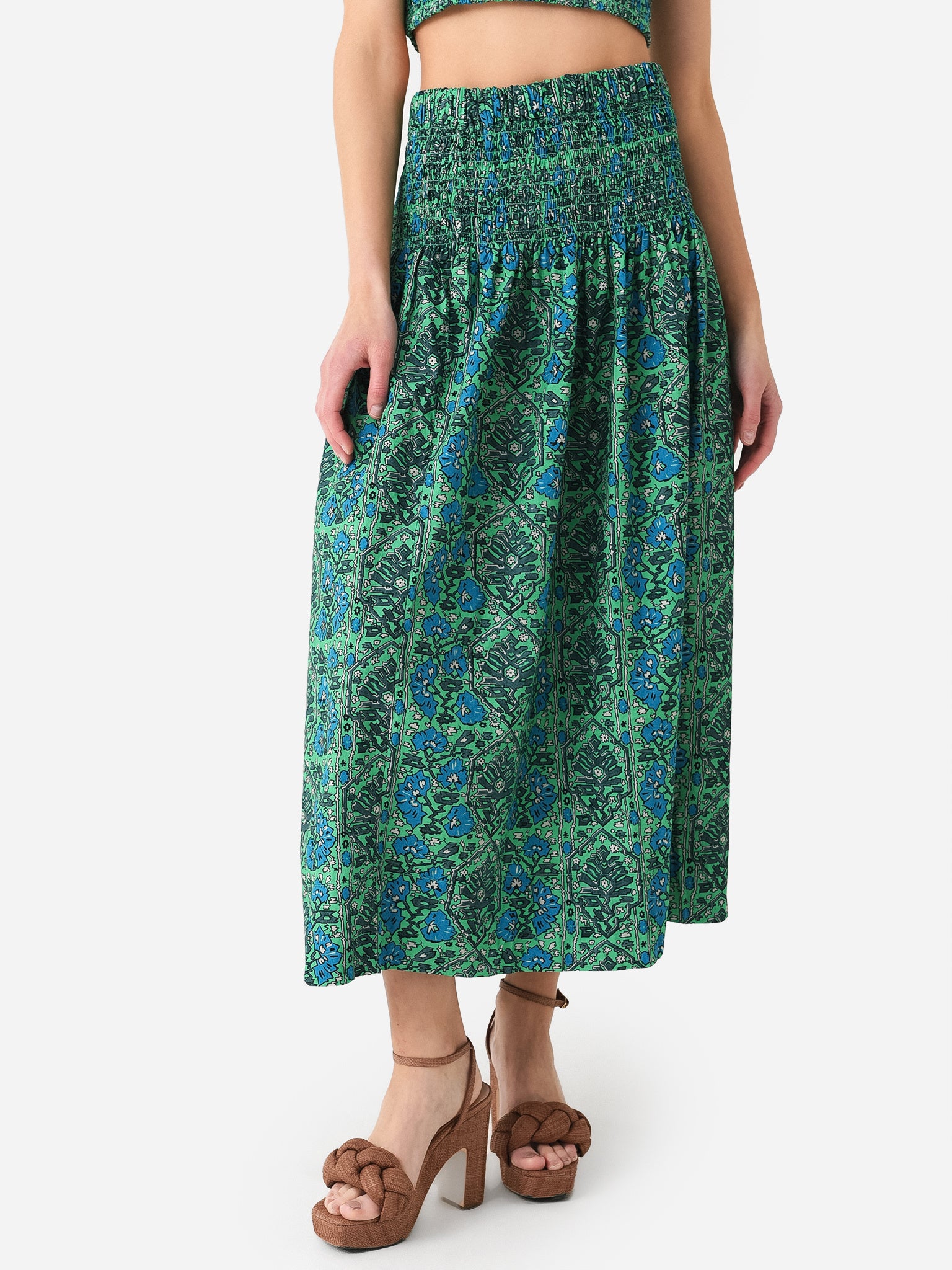 Rhode Women's Lilou Midi Skirt | $275.00 | Saint Bernard