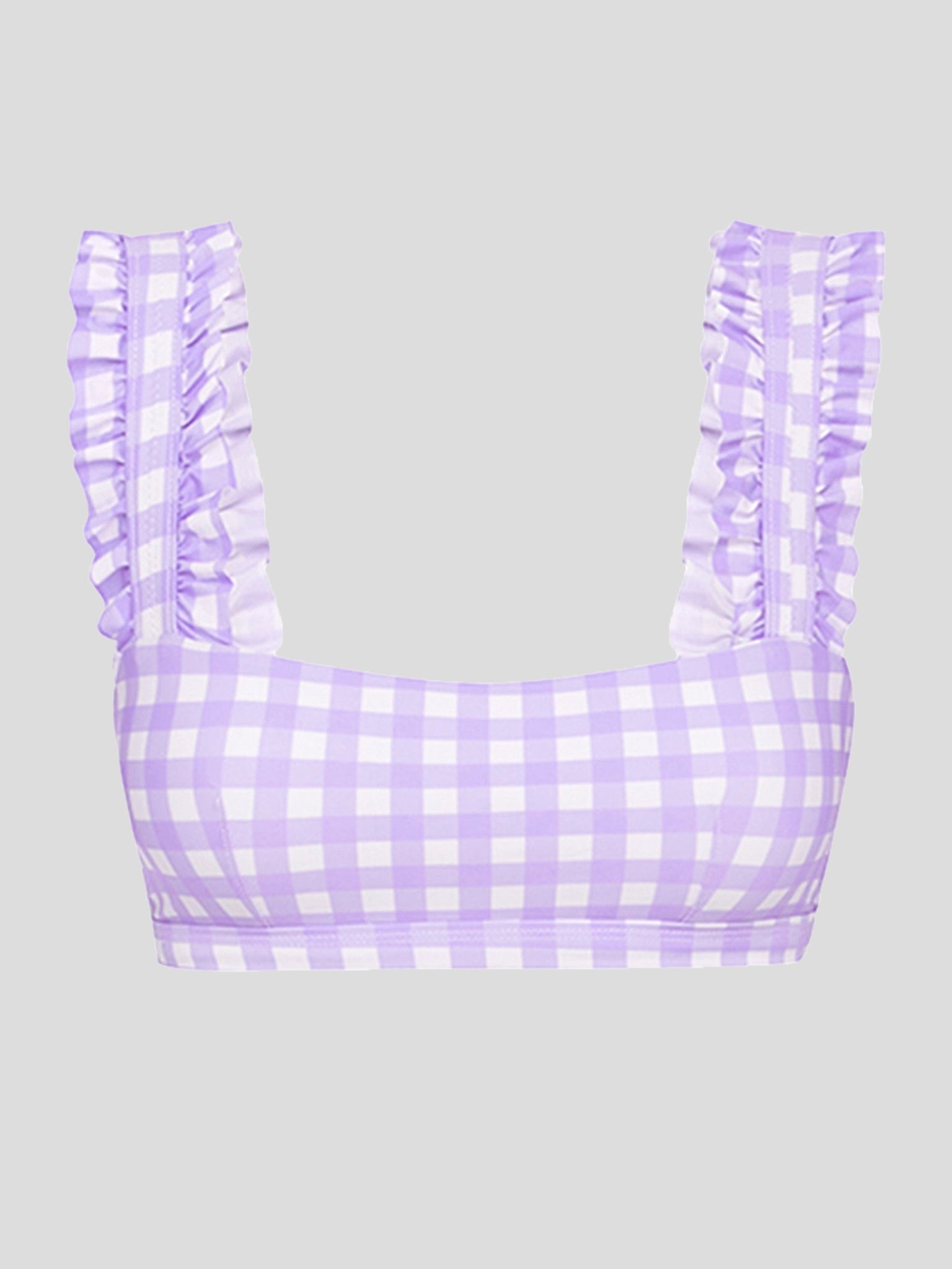 Ephemera Women's Gingham Ruffle Bikini Top | $175.00 | Saint Bernard