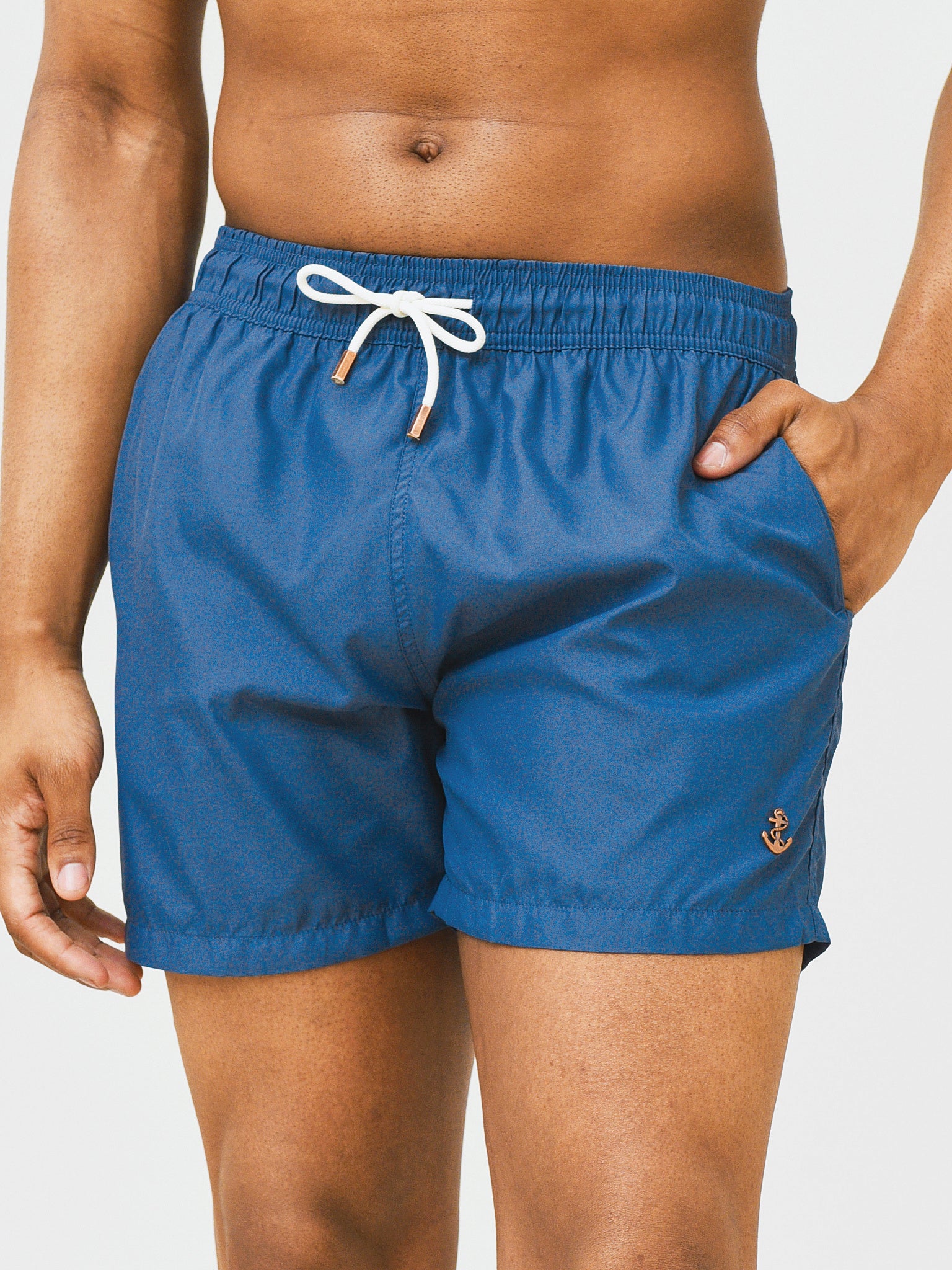 Retromarine Men's Whale Blue Swim Trunk | $125.00 | Saint Bernard