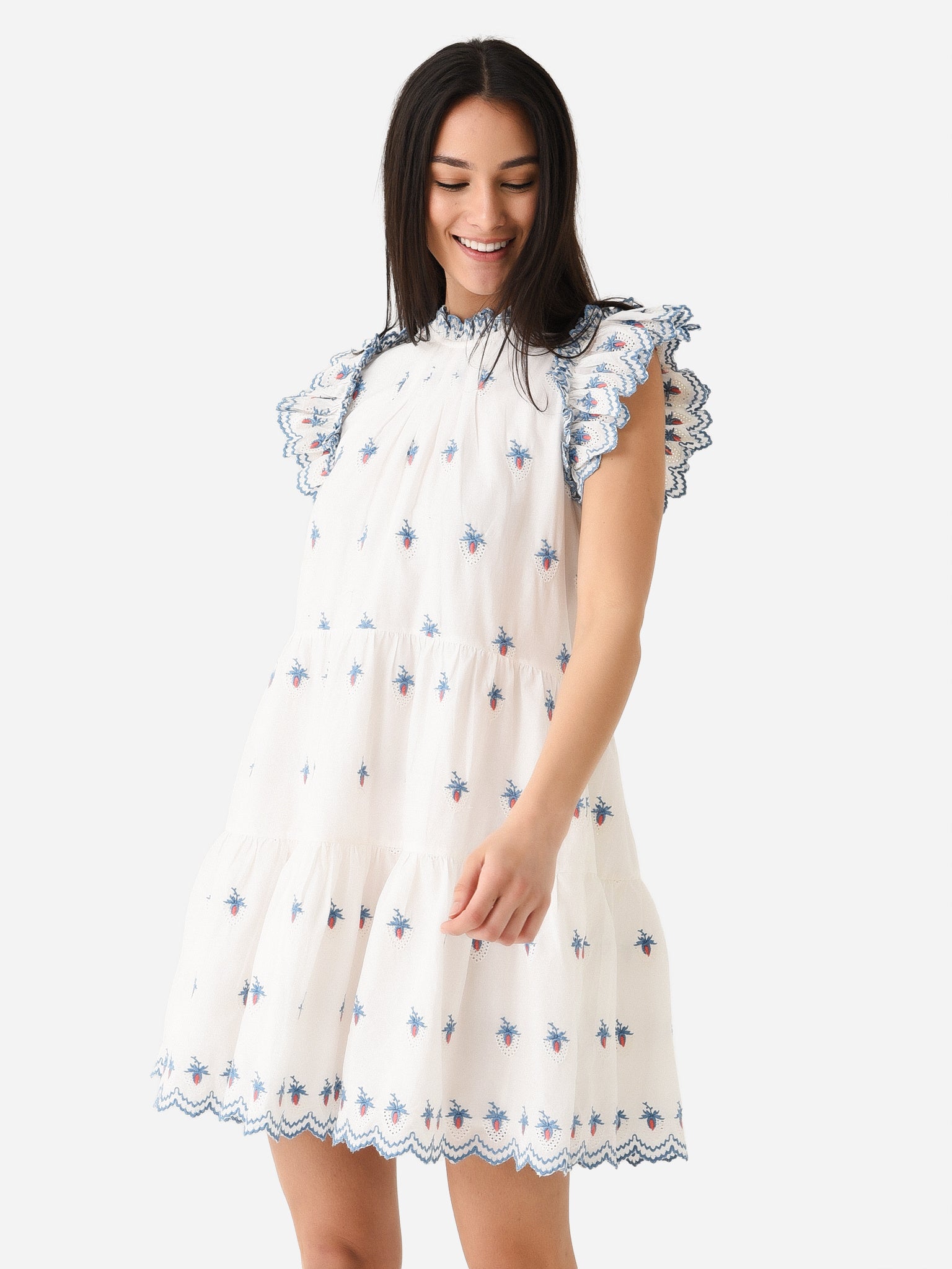 SEA Women's Renee Embroidered Strawberry Dress | $350.00 | Saint Bernard