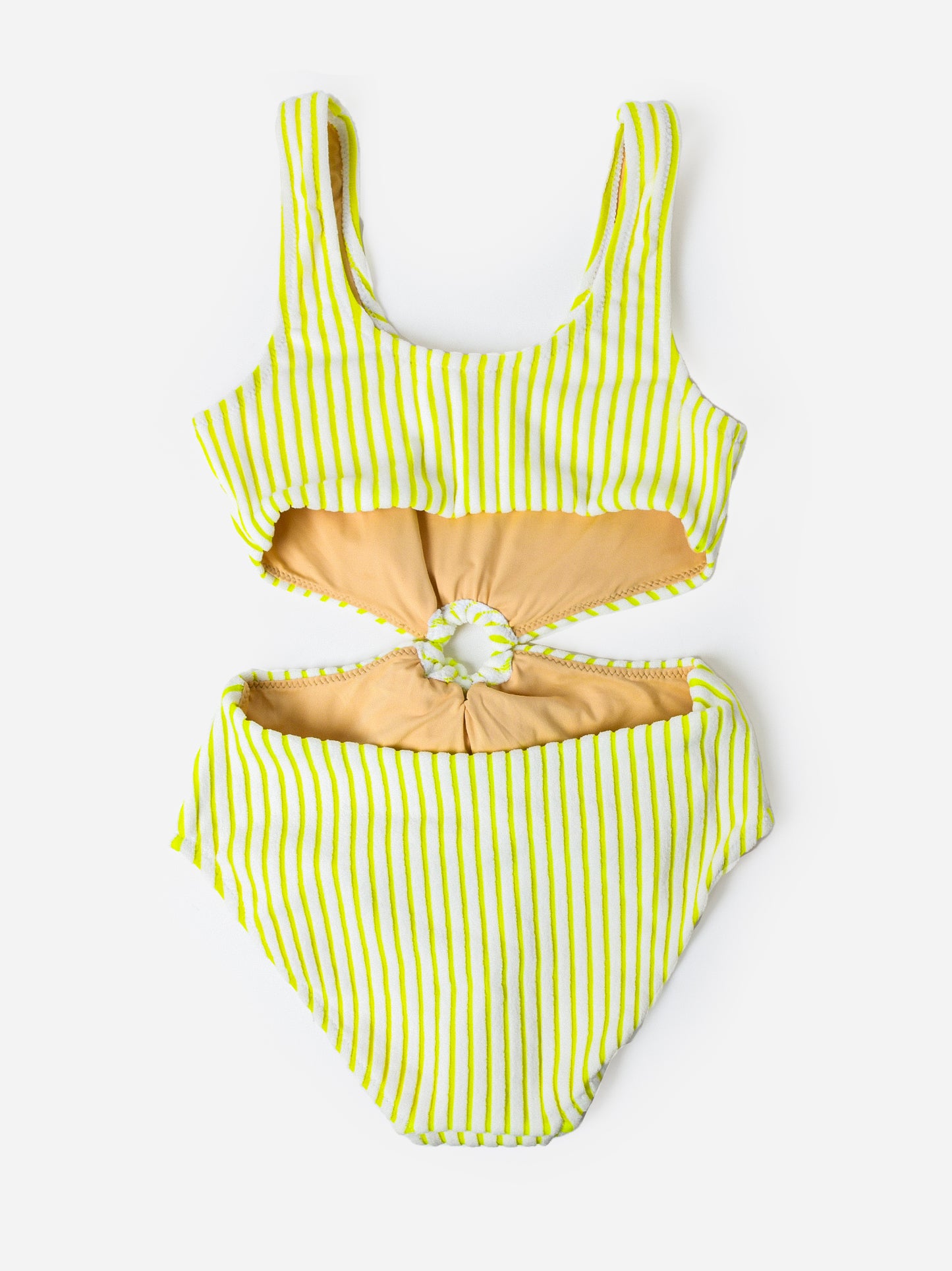 Shade Critters Girls' Terry Lemon Stripe Cinched Monokini One-Piece Sw ...